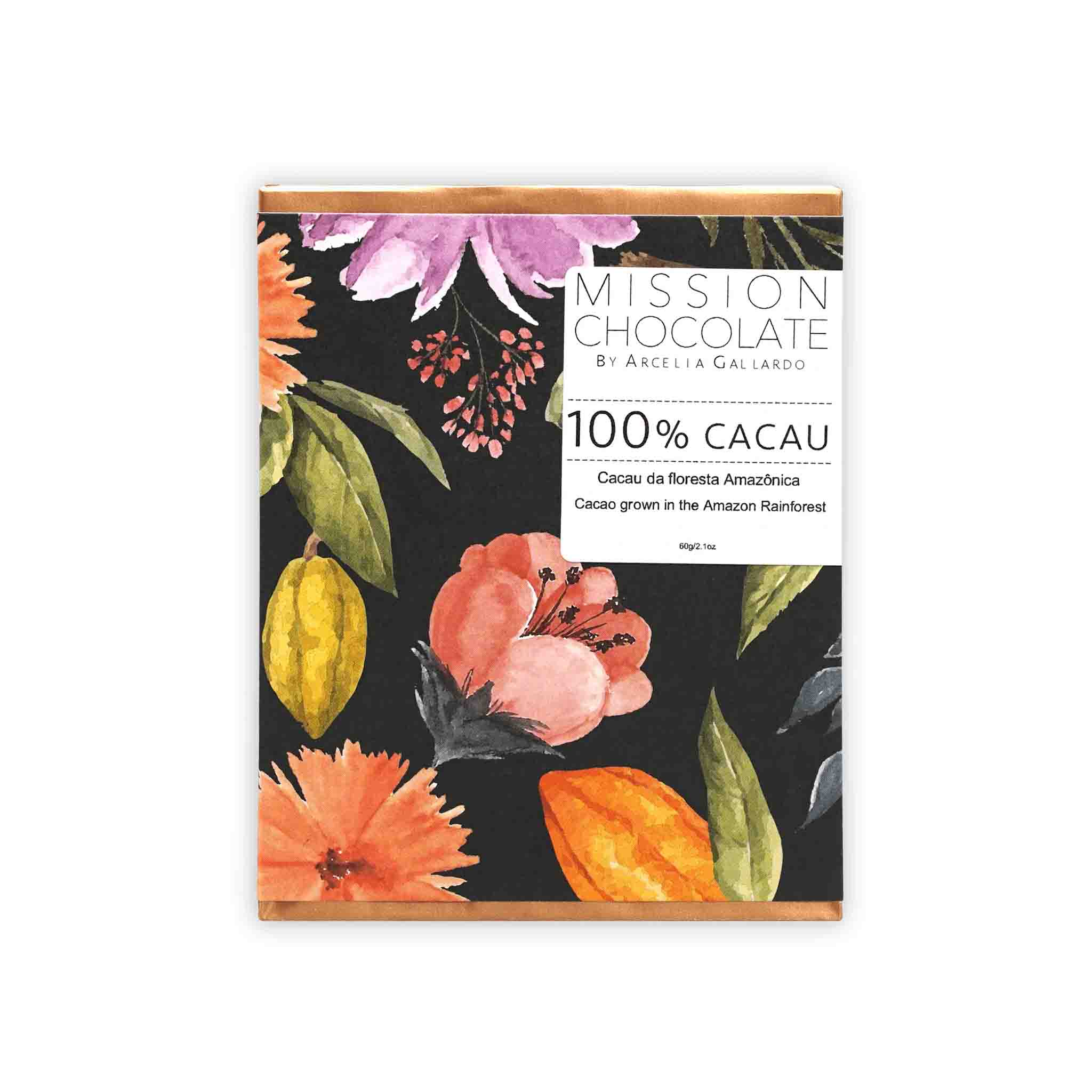 MISSION CHOCOLATE 100% CACAU AMAZONIA 60G – monsieur marcel gourmet market