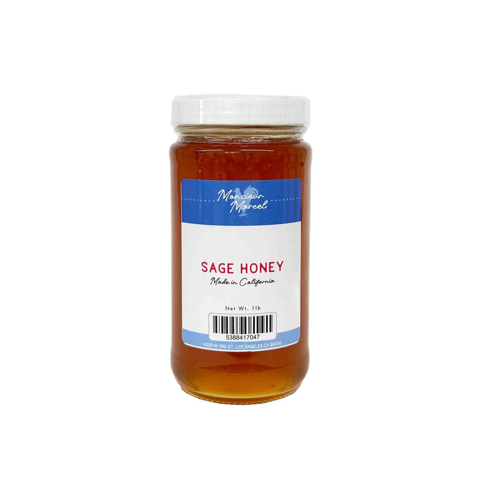 MONSIEUR MARCEL CALIFORNIA RAW SAGE HONEY 1lb – monsieur marcel gourmet market