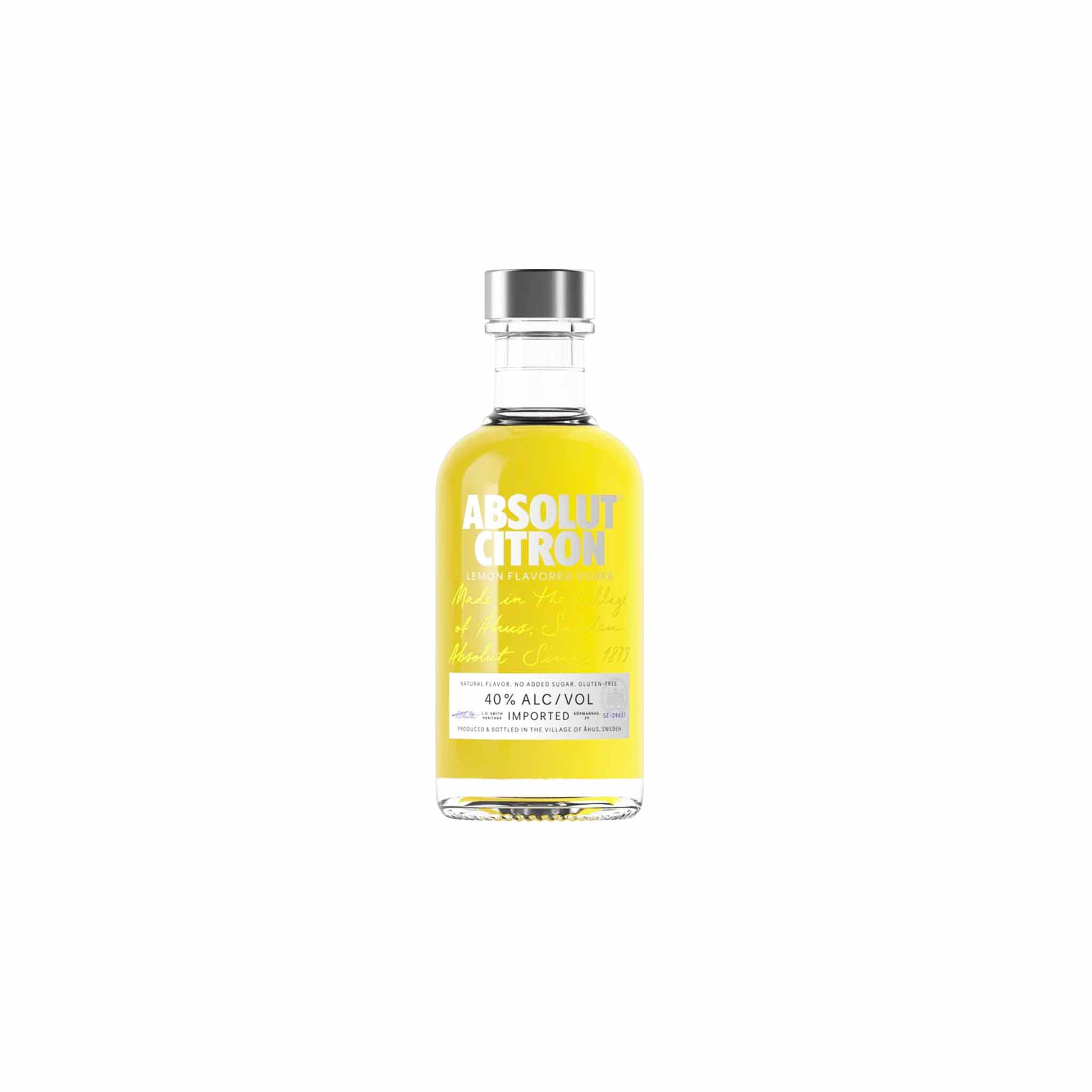 ABSOLUT CITRON LEMON FLAVORED VODKA MINIATURE 50ml – monsieur marcel ...