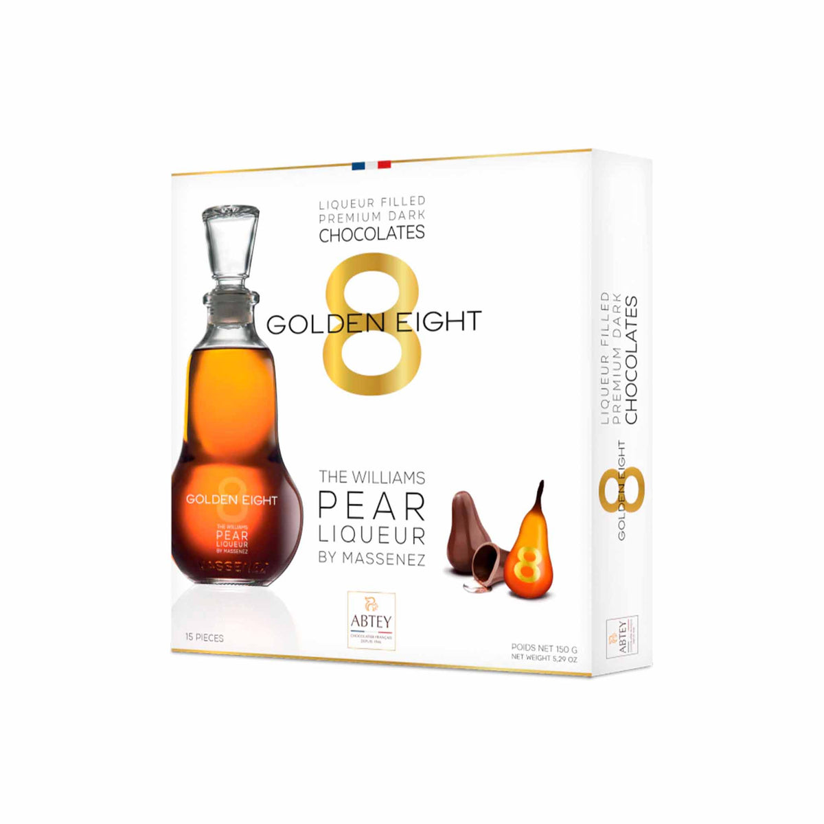 ABTEY GOLDEN EIGHT 15 DARK CHOCOLATES WITH WILLIAMS PEARLIQUEUR 150g ...