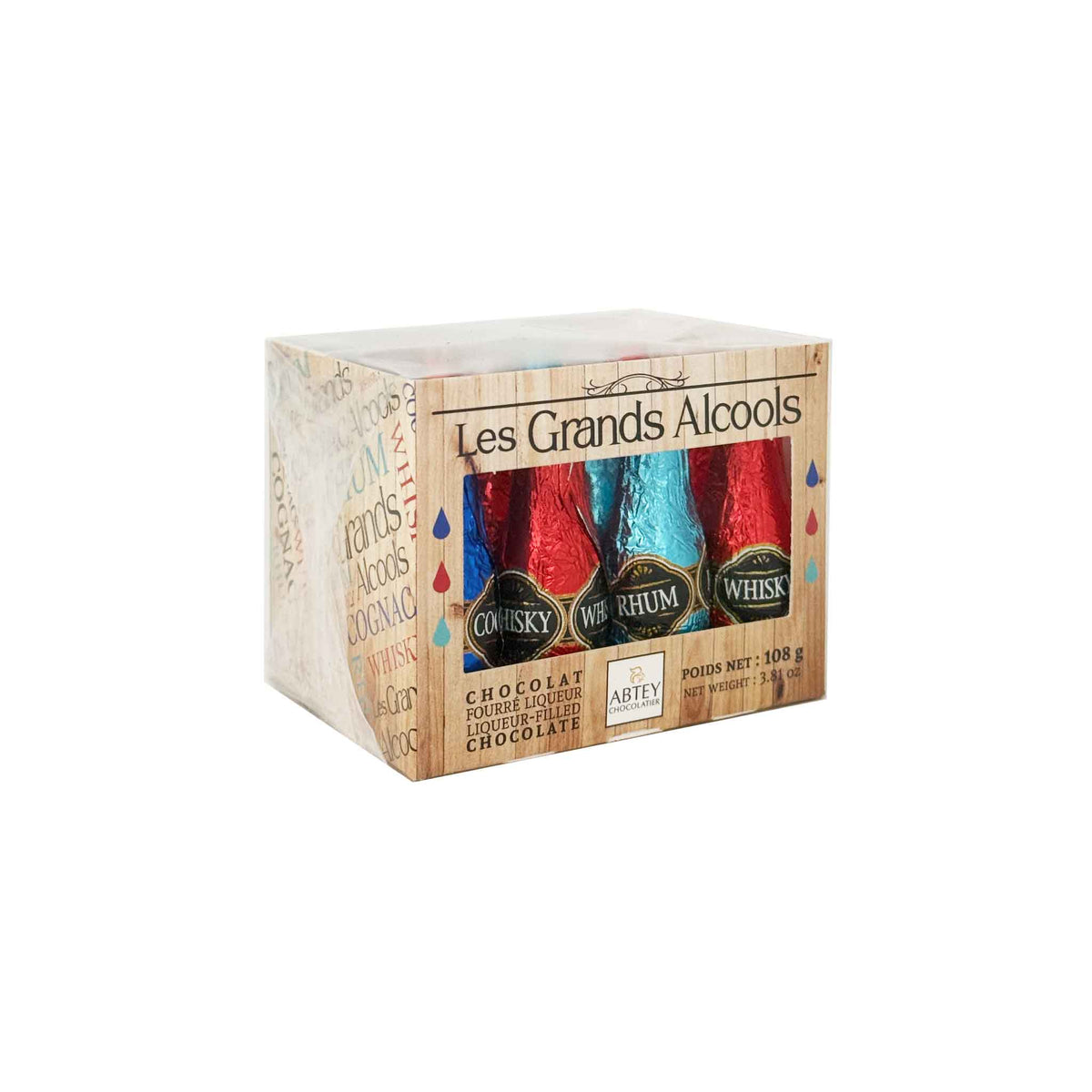 ABTEY LES GRAND ALCOOLS LIQUEUR-FILLED DARK CHOCOLATE 108g – monsieur ...