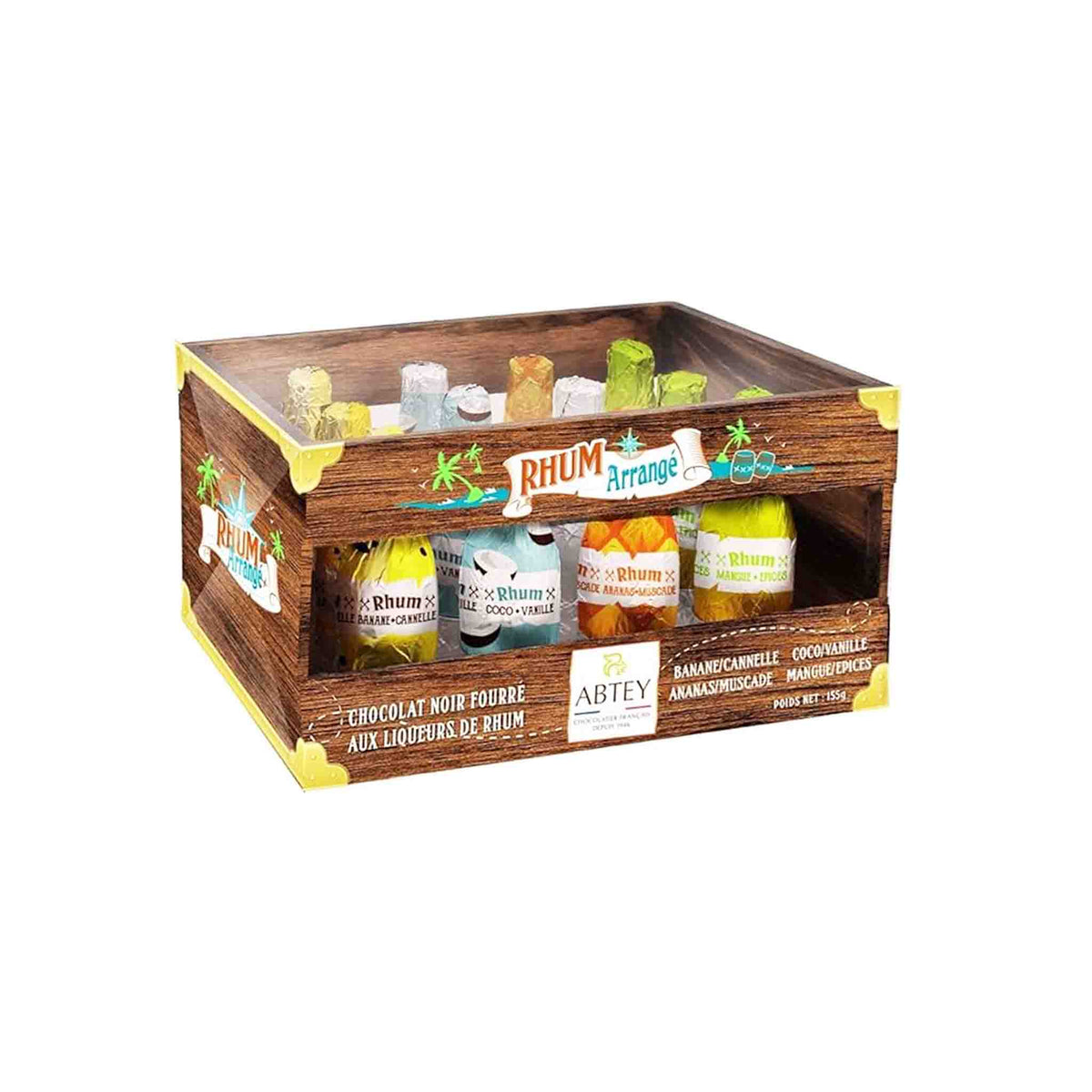 ABTEY RHUM ARRANGE RUM LIQUEUR FILLED DARK CHOCOLATE 155g – monsieur ...