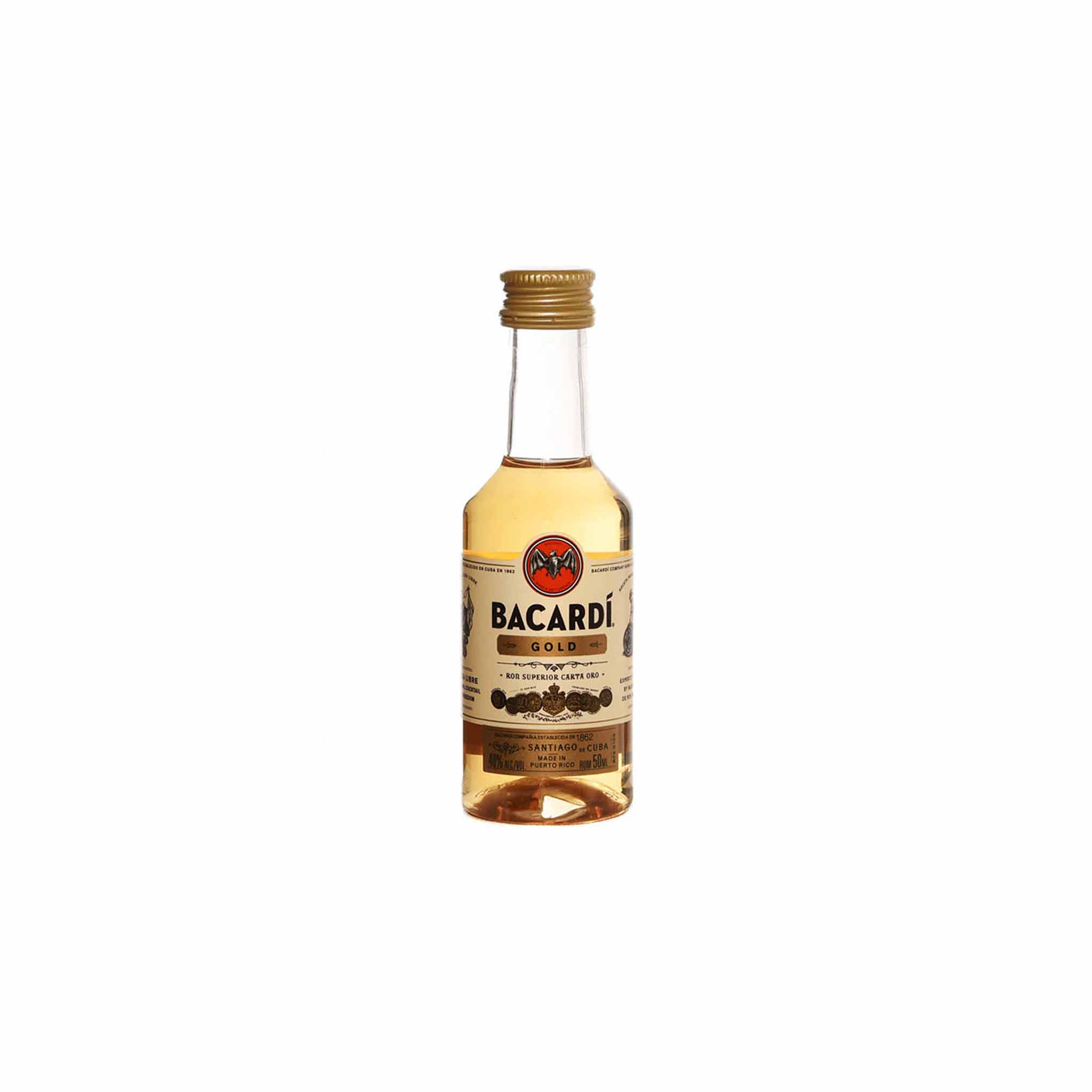 BACARDI GOLD RUM MINIATURE 50ml – monsieur marcel gourmet market