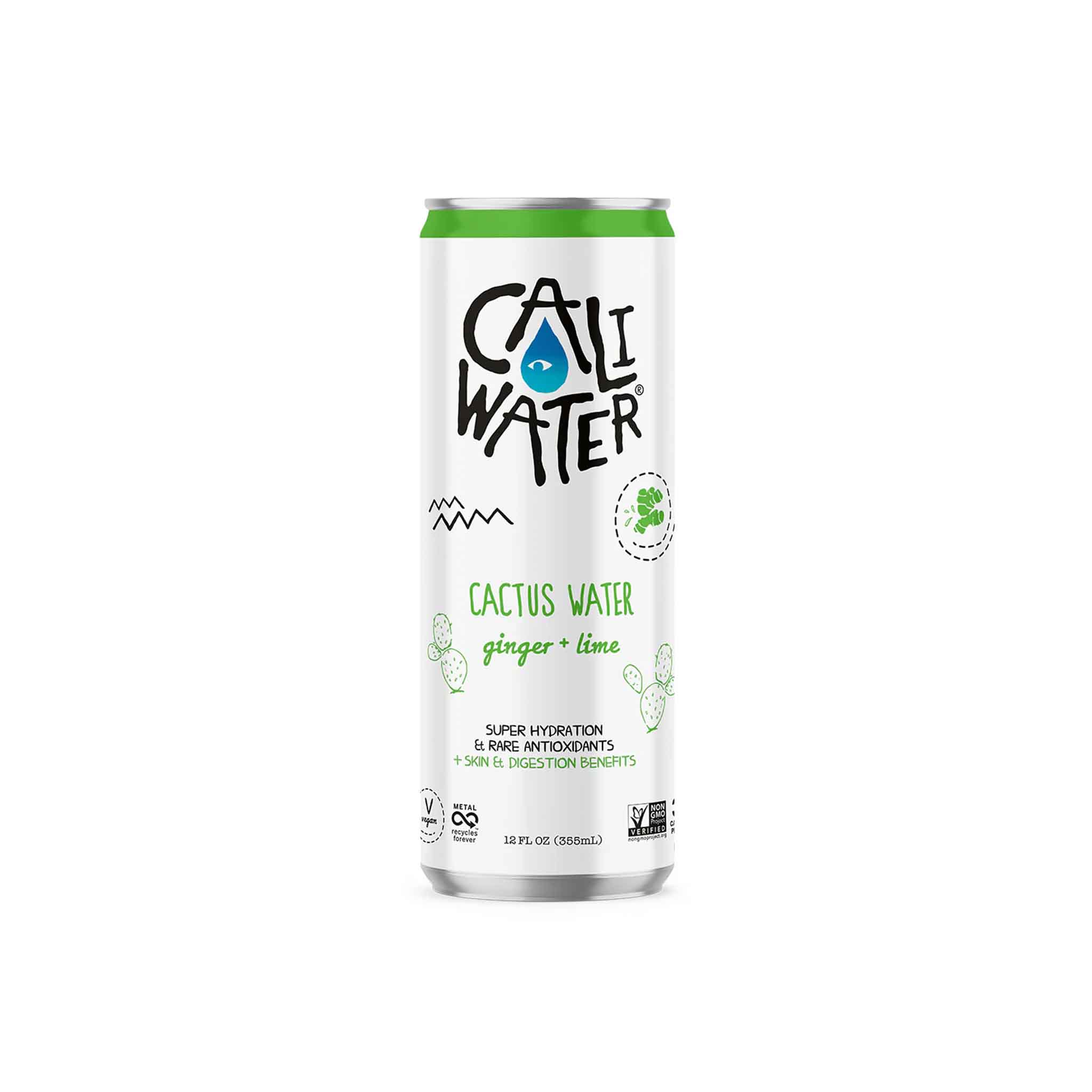 CALIWATER CACTUS WATER GINGER LIME 12oz – monsieur marcel gourmet market