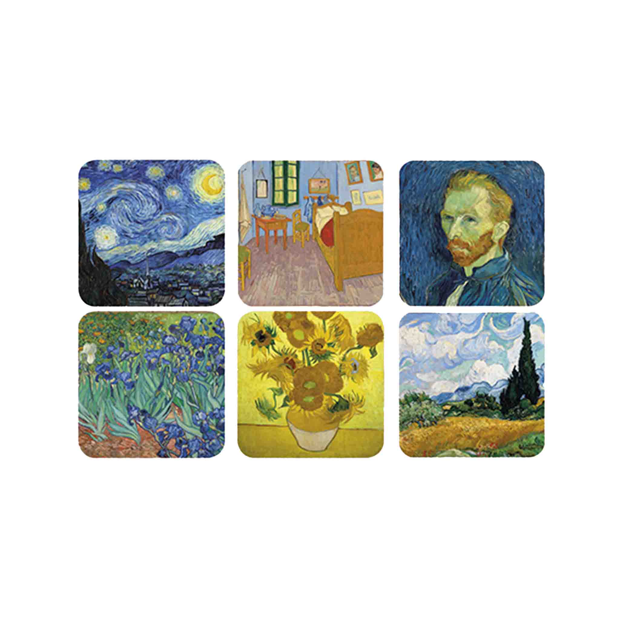 CARTEXPO VINCENT VAN GOGH COASTERS SET OF 6 – monsieur marcel gourmet ...