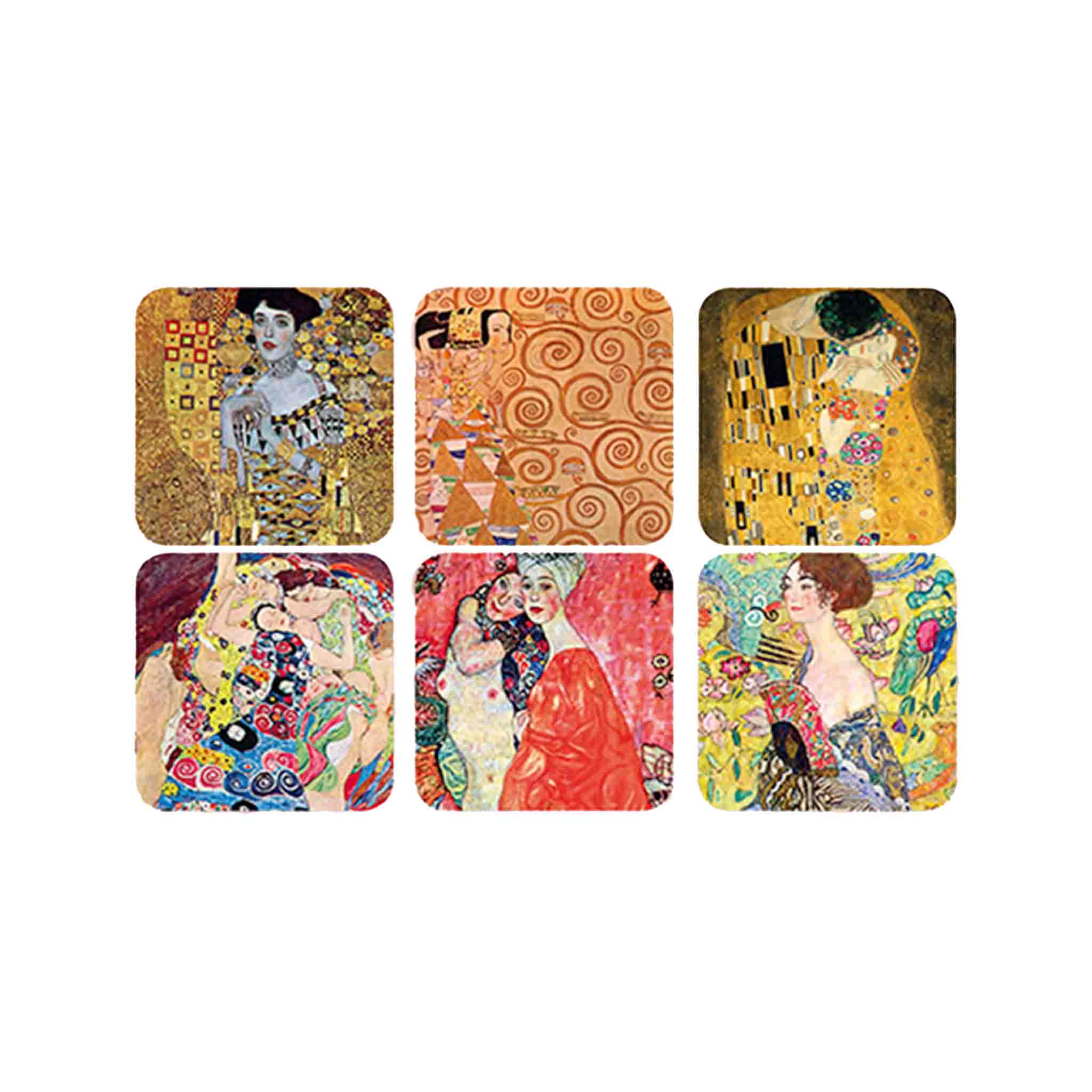 CARTEXPO "GUSTAV KLIMT" COASTERS SET OF 6 – monsieur marcel gourmet market