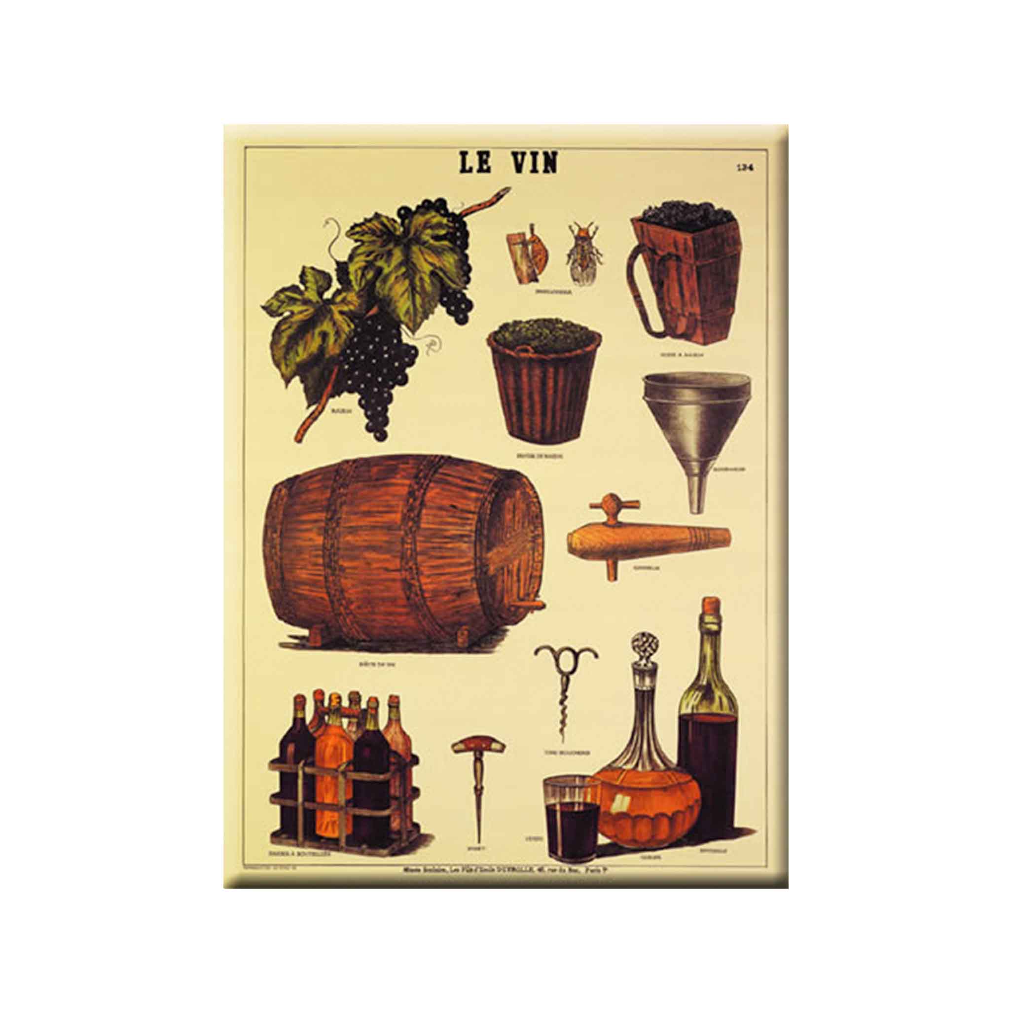 CARTEXPO "LE VIN" LARGE METAL POSTER – monsieur marcel gourmet market