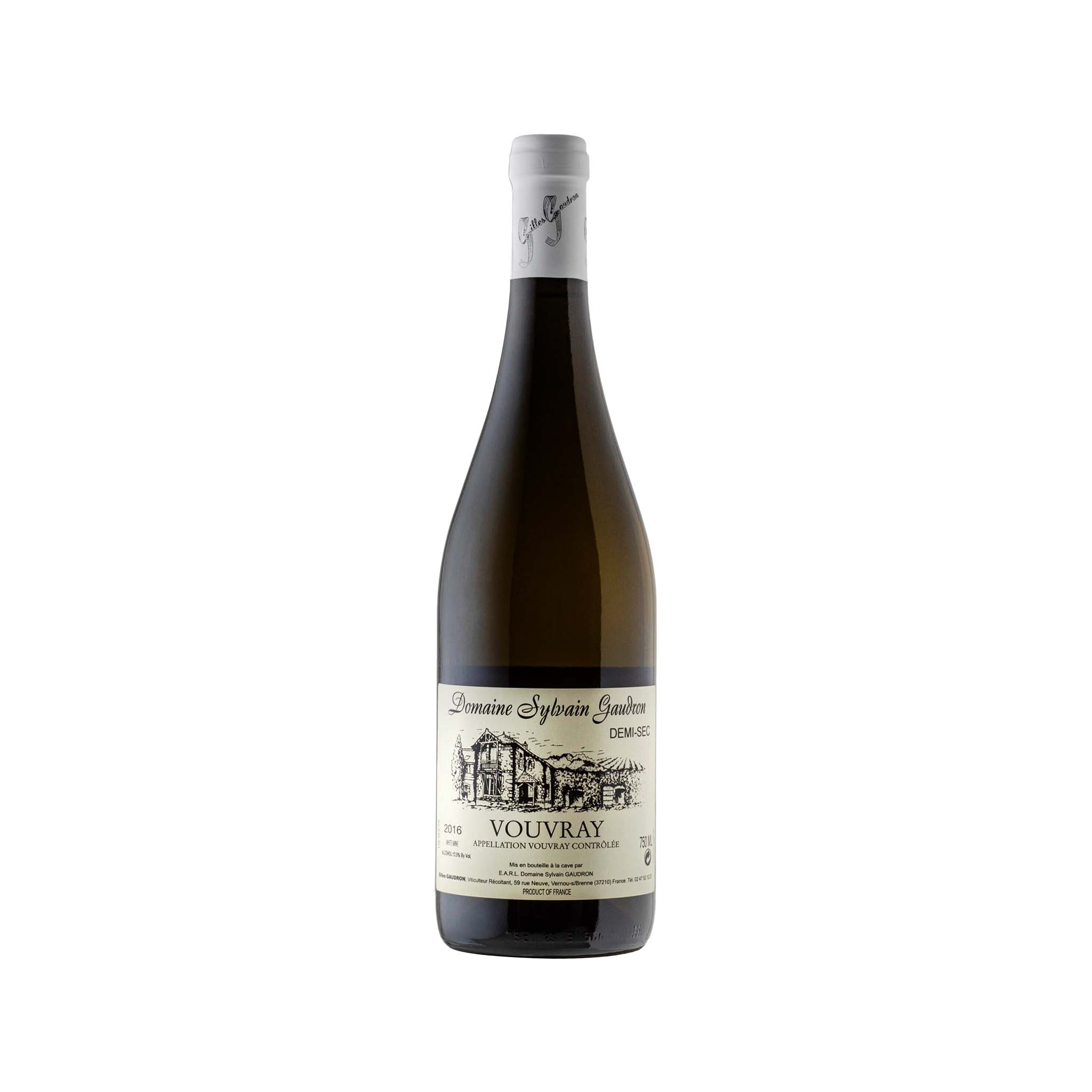 DOMAINE SYLVAIN GAUDRON VOUVRAY DEMI-SEC 2018 750ml – monsieur marcel ...
