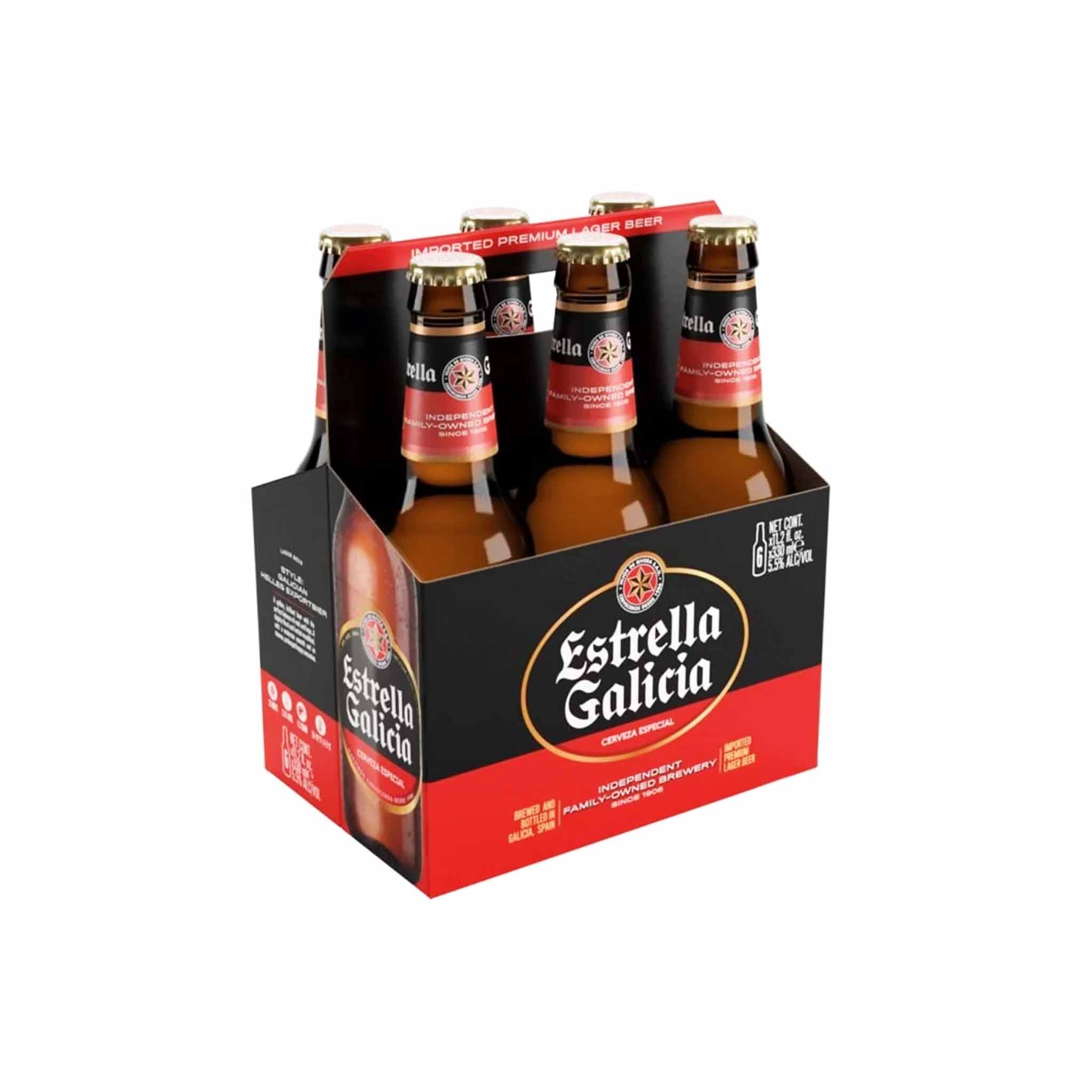 ESTRELLA GALICIA CERVEZA ESPECIAL LAGER BEER 11.2 fl oz 6PACK ...