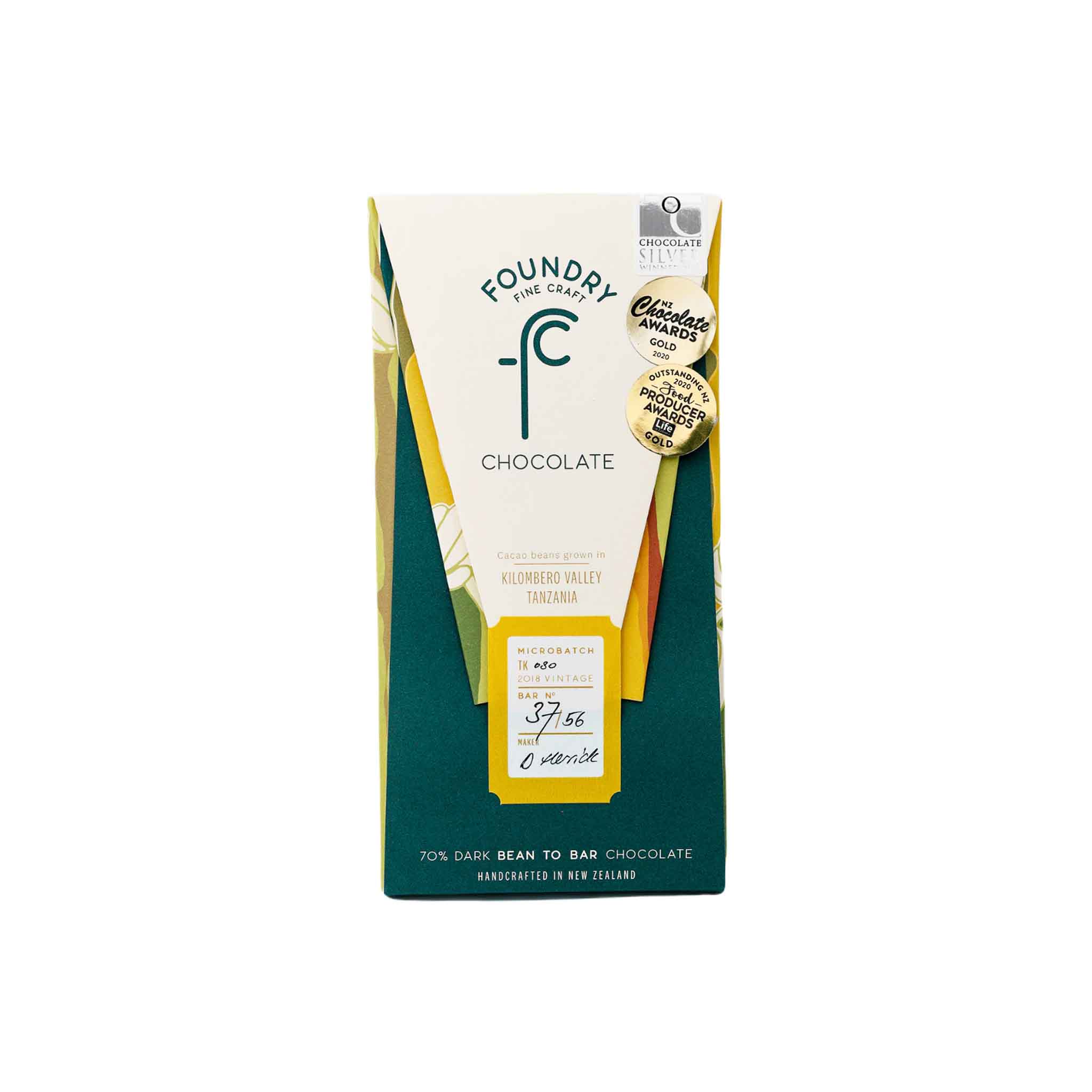 FOUNDRY CHOCOLATE ANAMALAI ESTATE INDIA 70% DARK CHOCOLATE 70g ...