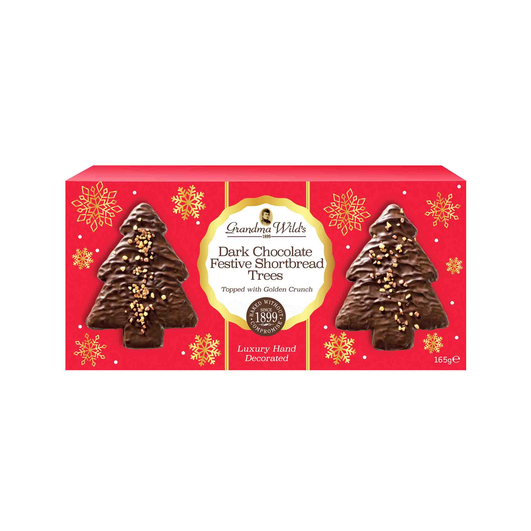 GRAND WILD'S DARK CHOCOLATE FESTIVE SHORTBREAD TREES 165g – monsieur ...