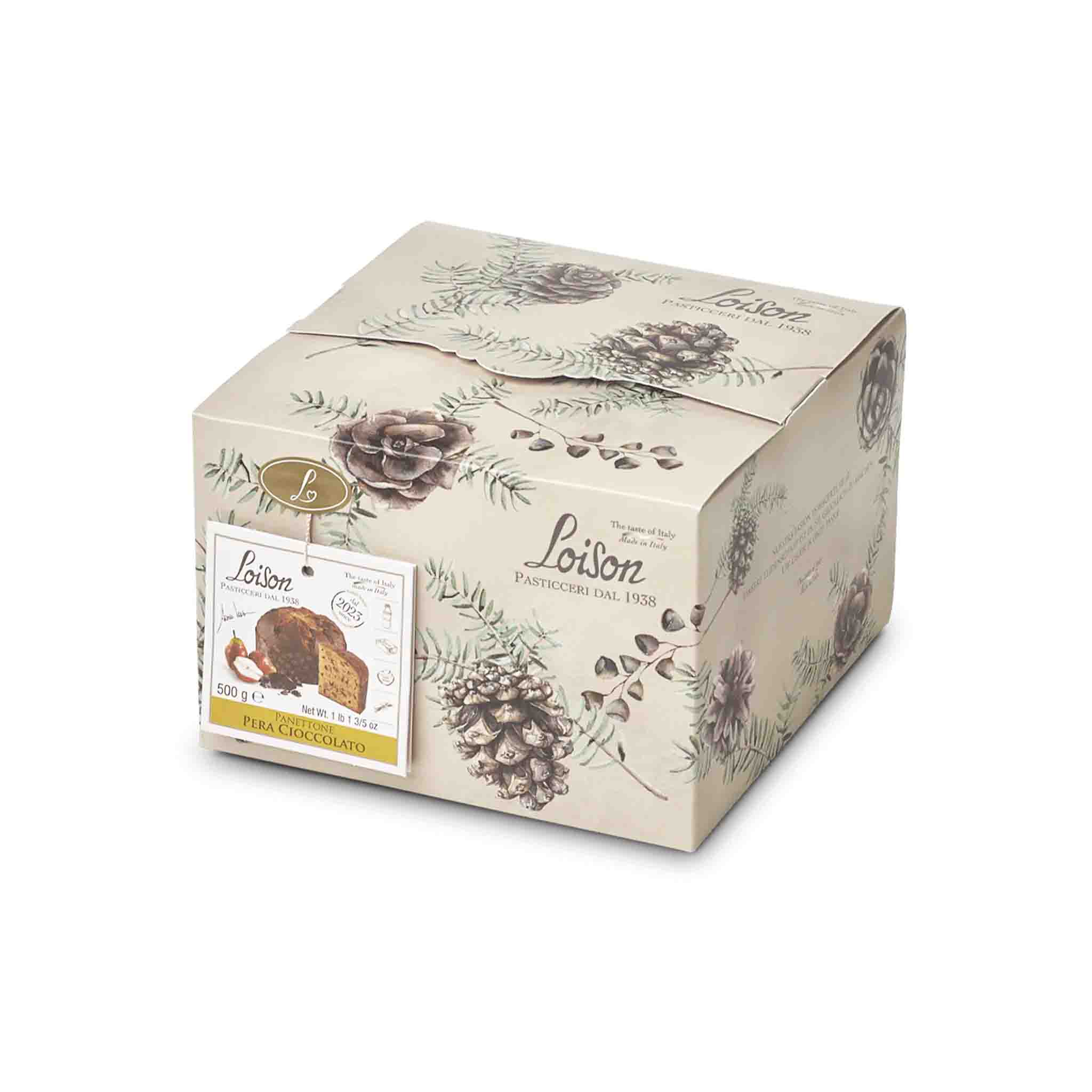 LOISON PANETTONE WITH CANDIED PEAR AND DARK CHOCOLATE DROPS 500g ...
