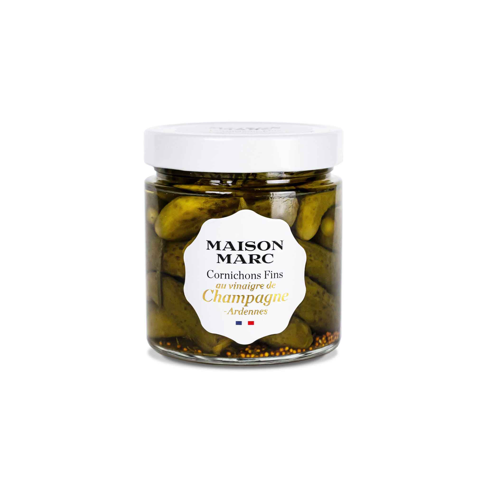 MAISON MARC CORNICHONS FINS WITH CHAMPAGNE VINEGAR 210g – monsieur ...