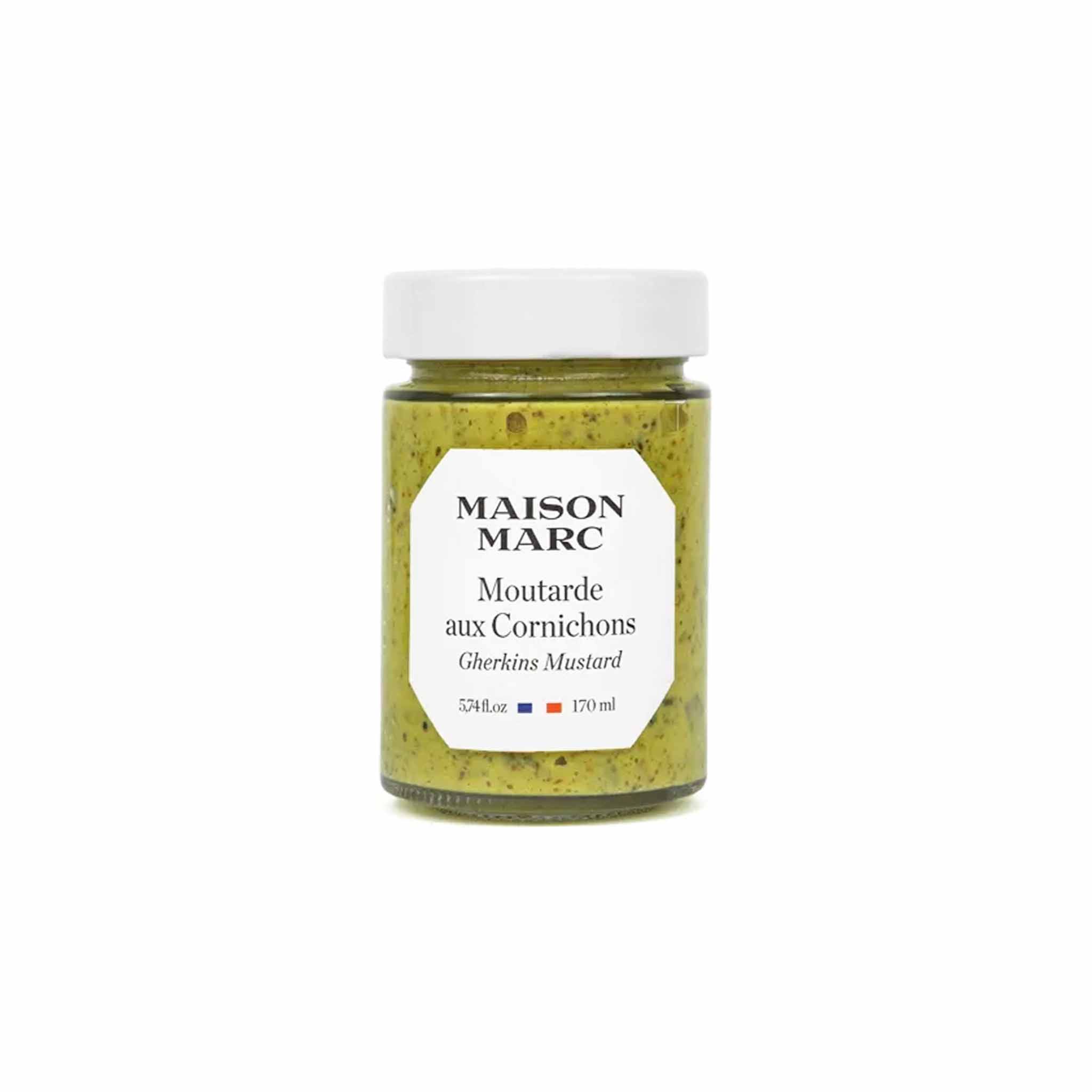 MAISON MARC MUSTARD WITH CORNICHONS 170g – monsieur marcel gourmet market