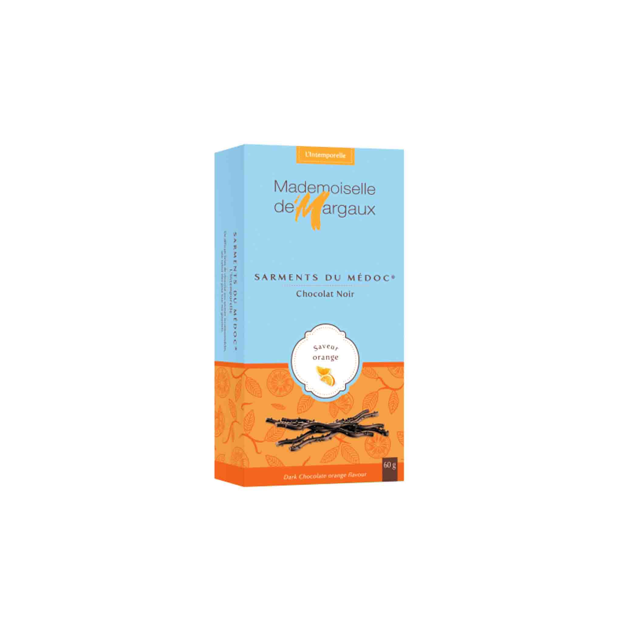 MARGAUX ORANGE DARK CHOCOLATE TWIGS 60g – monsieur marcel gourmet market