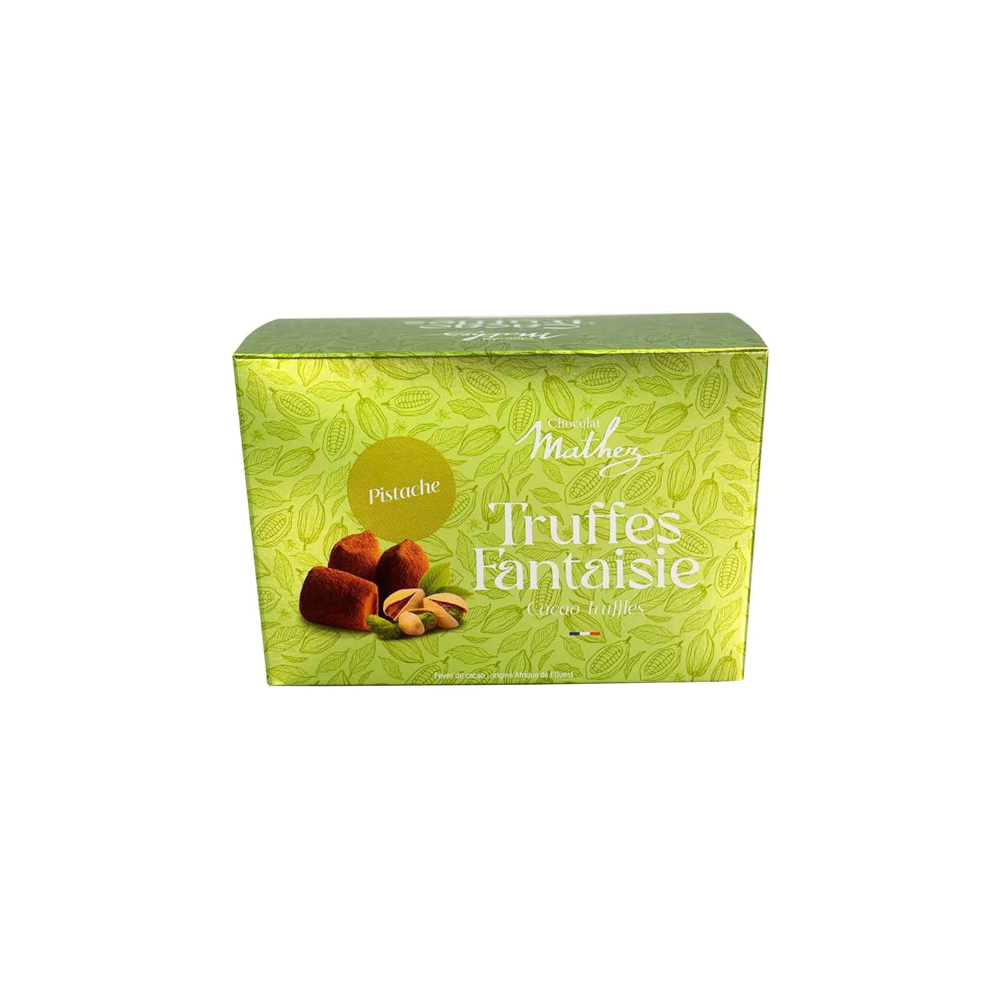 MATHEZ CHOCOLATE TRUFFLES WITH PISTACHIO 250g – monsieur marcel gourmet ...