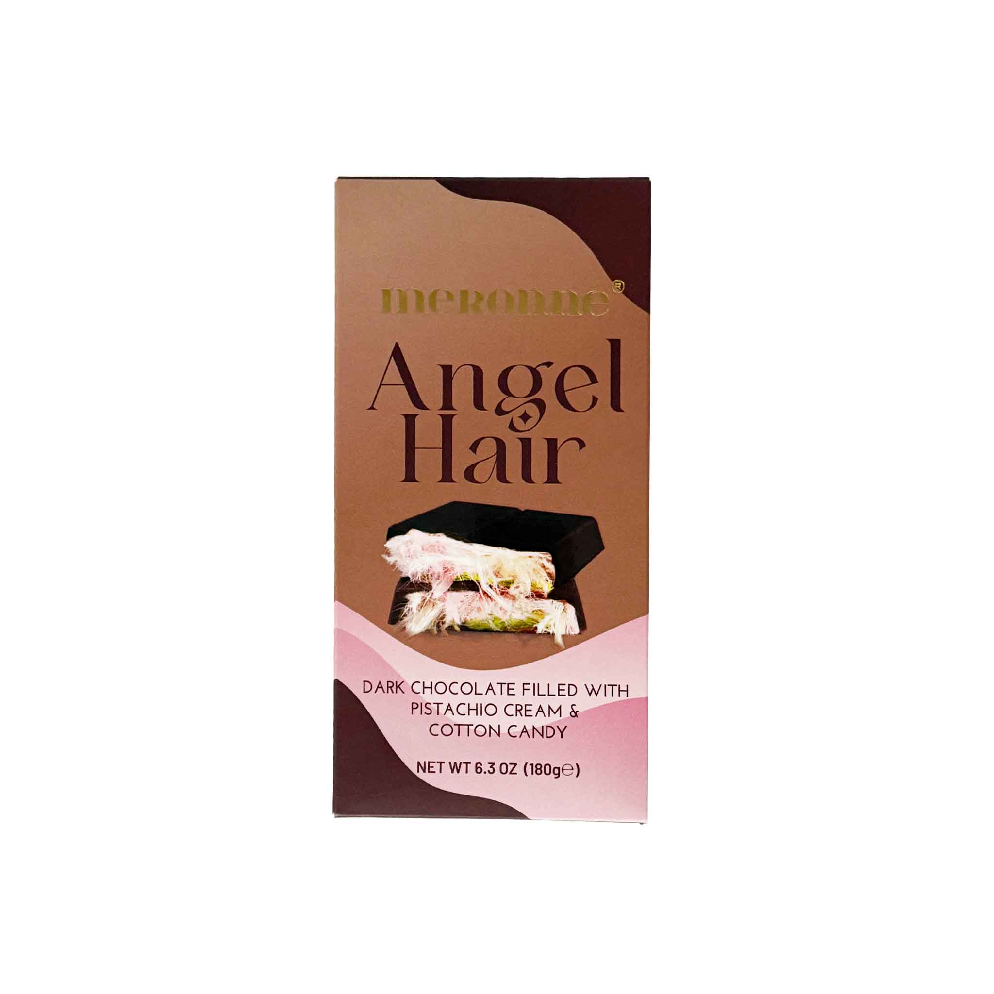 MERONNE DARK CHOCOLATE FILLED WITH PISTACHIO & COTTON CANDY 180g ...