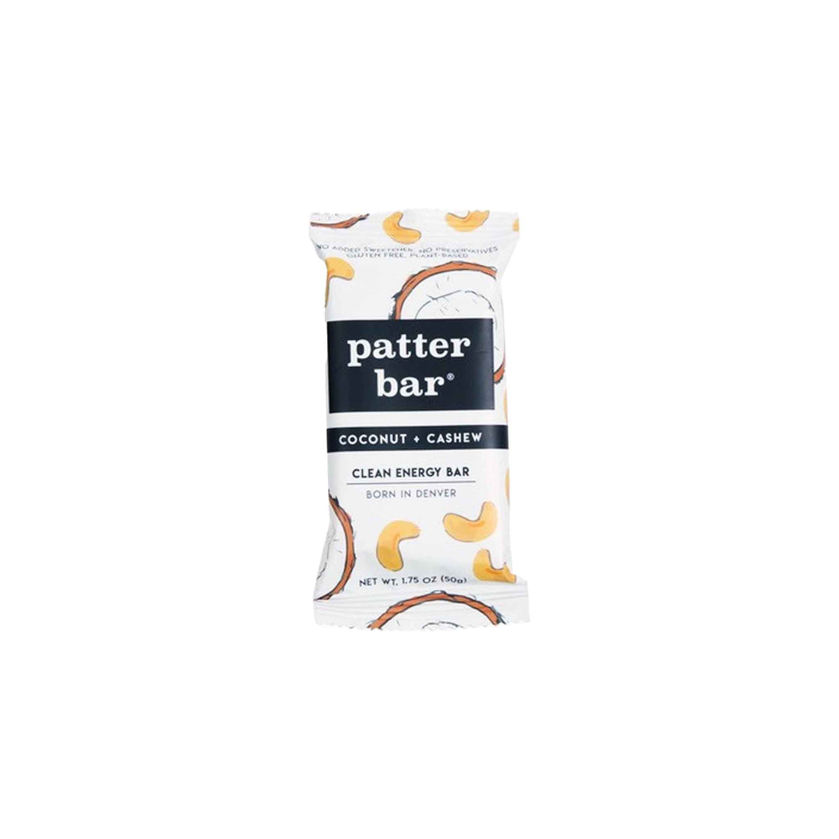PATTER BAR COCONUT + CASHEW WHOLE FOOD BAR 50g – monsieur marcel ...