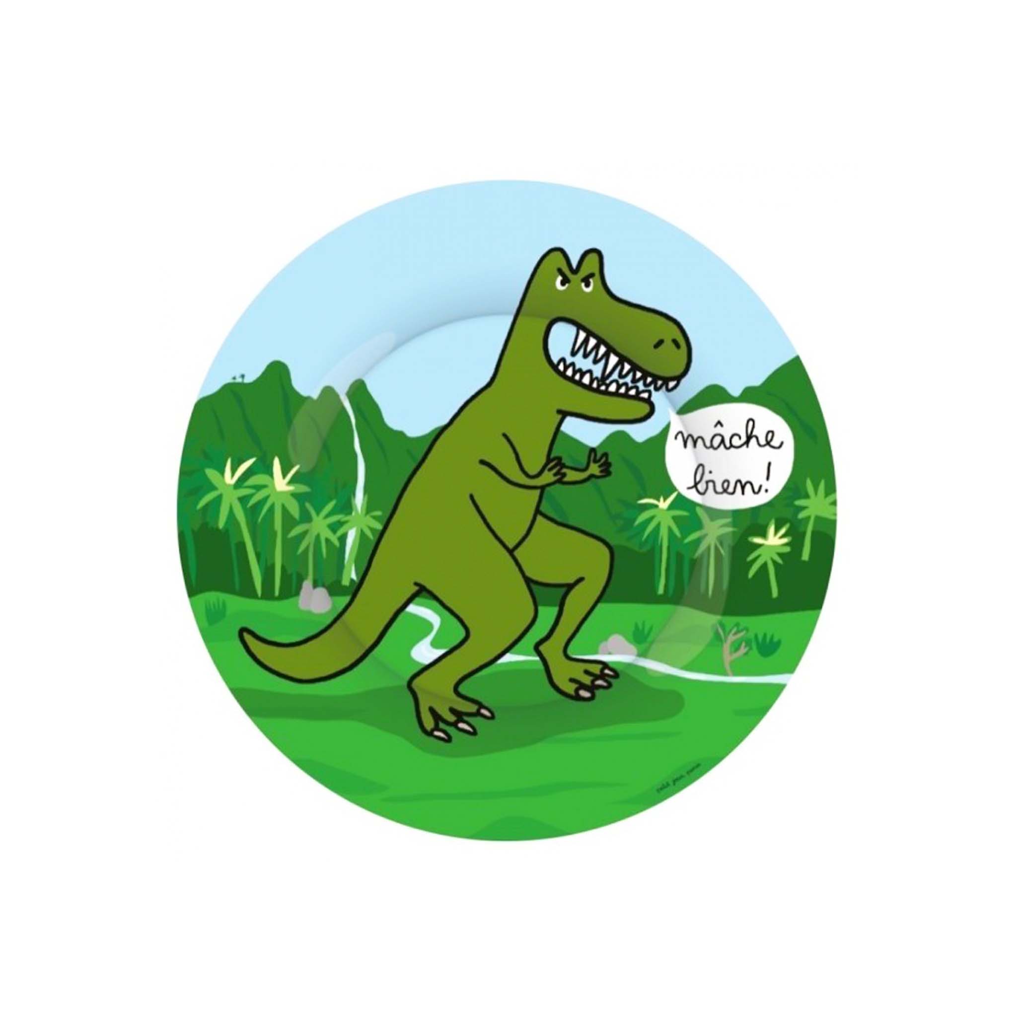 PETIT JOUR PARIS TYRANNOSAURUS DINOSAUR DESSERT PLATE – monsieur marcel ...