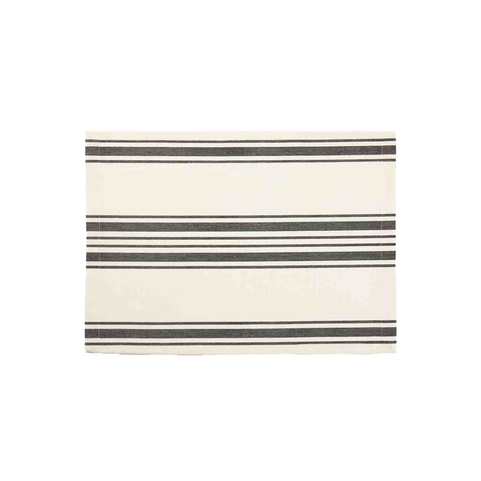TABLEAU COUNTRY STRIPE PLACEMAT - BLACK – monsieur marcel gourmet market