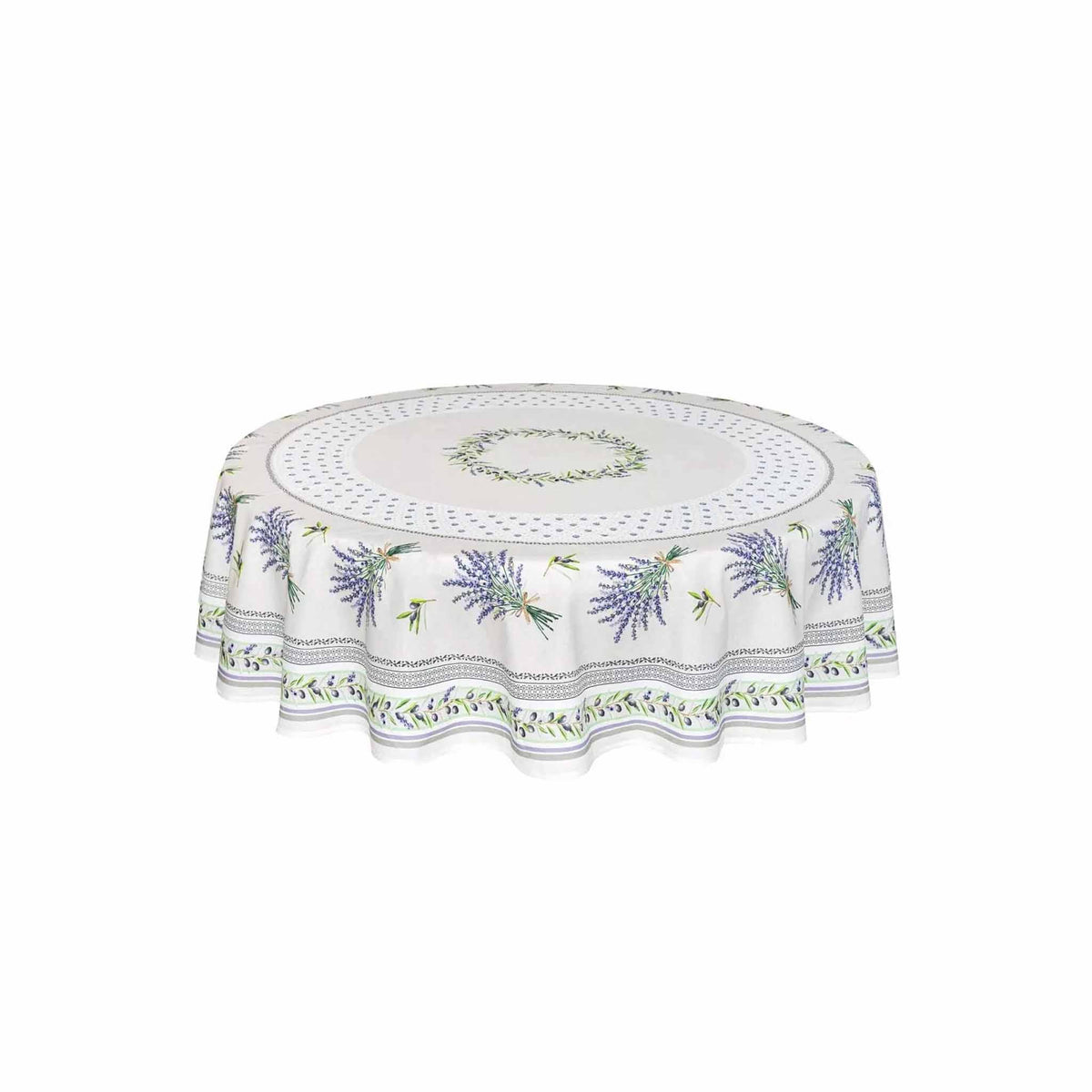 TISSUS TOSELLI LAURIS ACRYLIC COATED COTTON TABLECLOTH - ECRU (70 ...