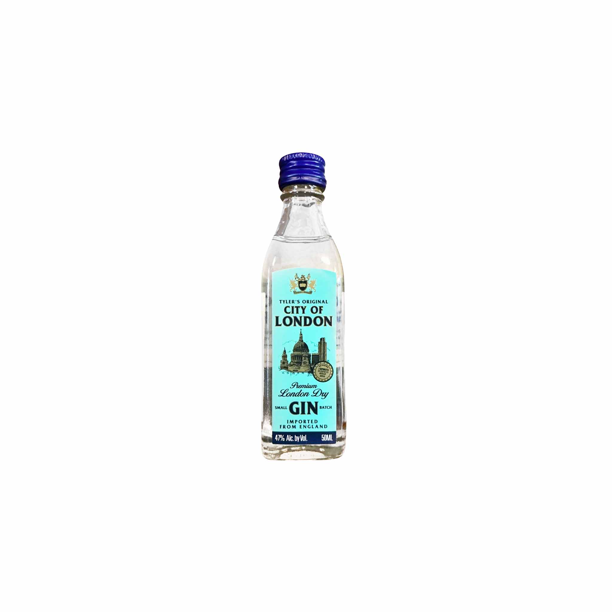 TYLER'S ORIGINAL CITY OF LONDON PREMIUM LONDON DRY GIN MINIATURE 50ML ...