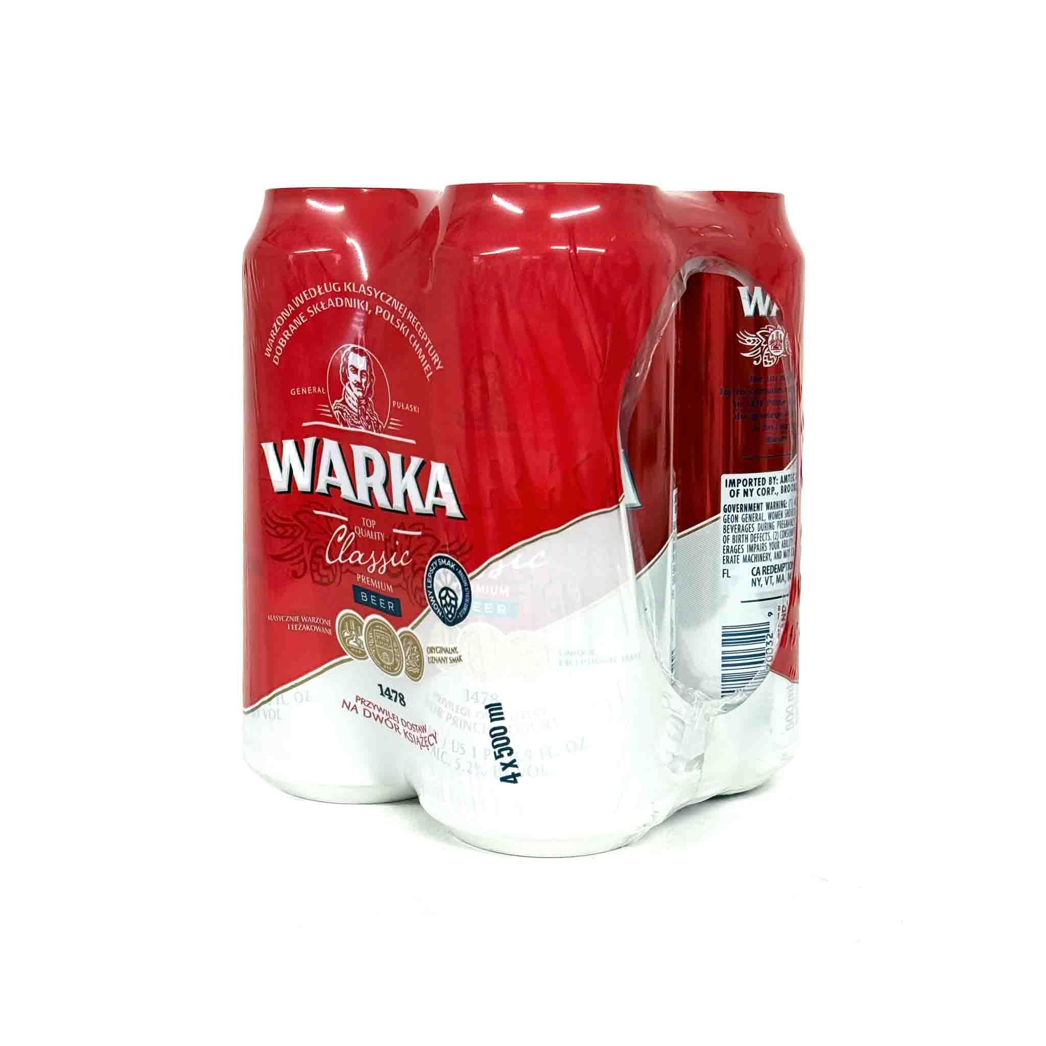 WARKA CLASSIC BEER 500ml 4PACK – monsieur marcel gourmet market