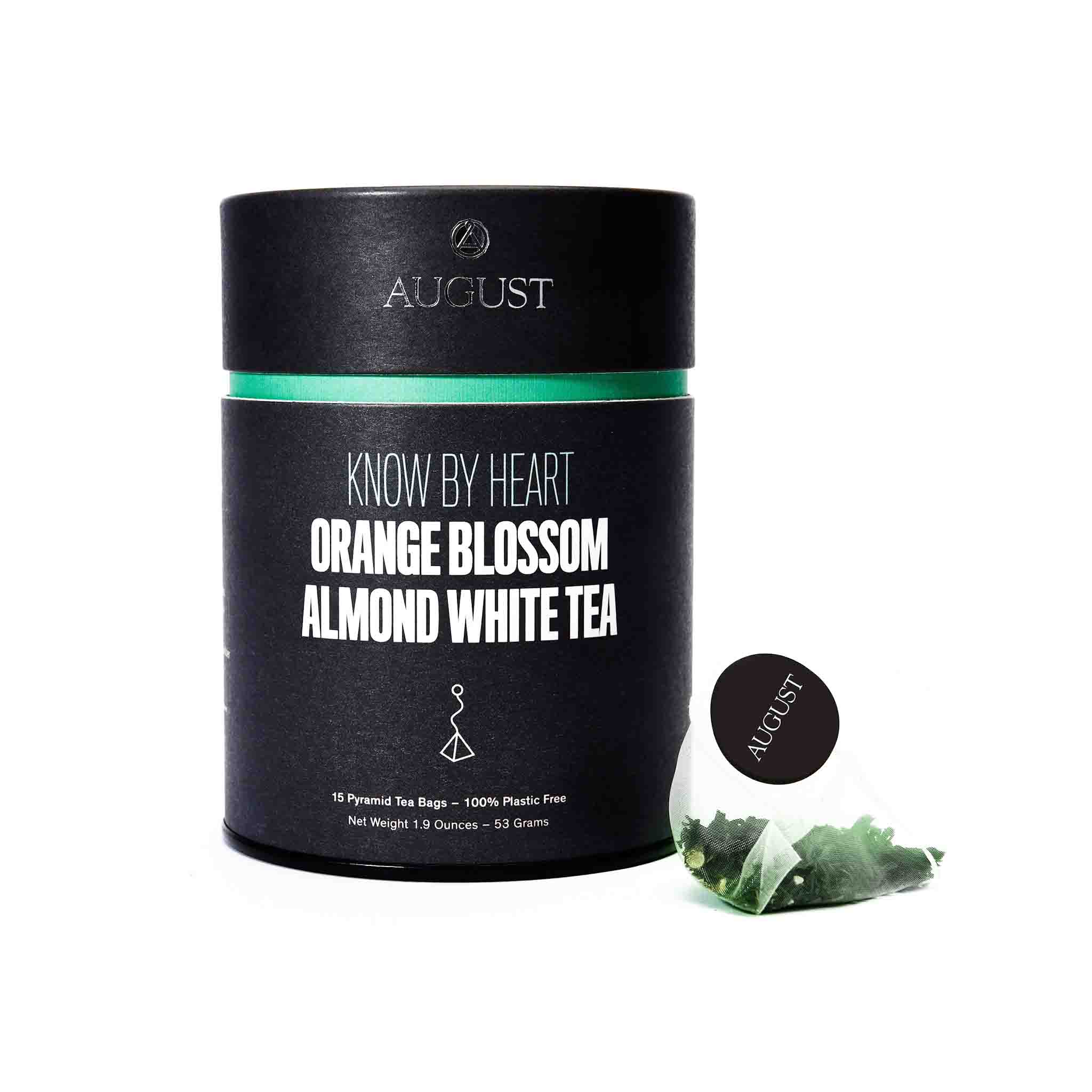 AUGUST UNCOMMON KNOW BY HEART ORANGE BLOSSOM & ALMOND WHITE 15 TEA BAG ...