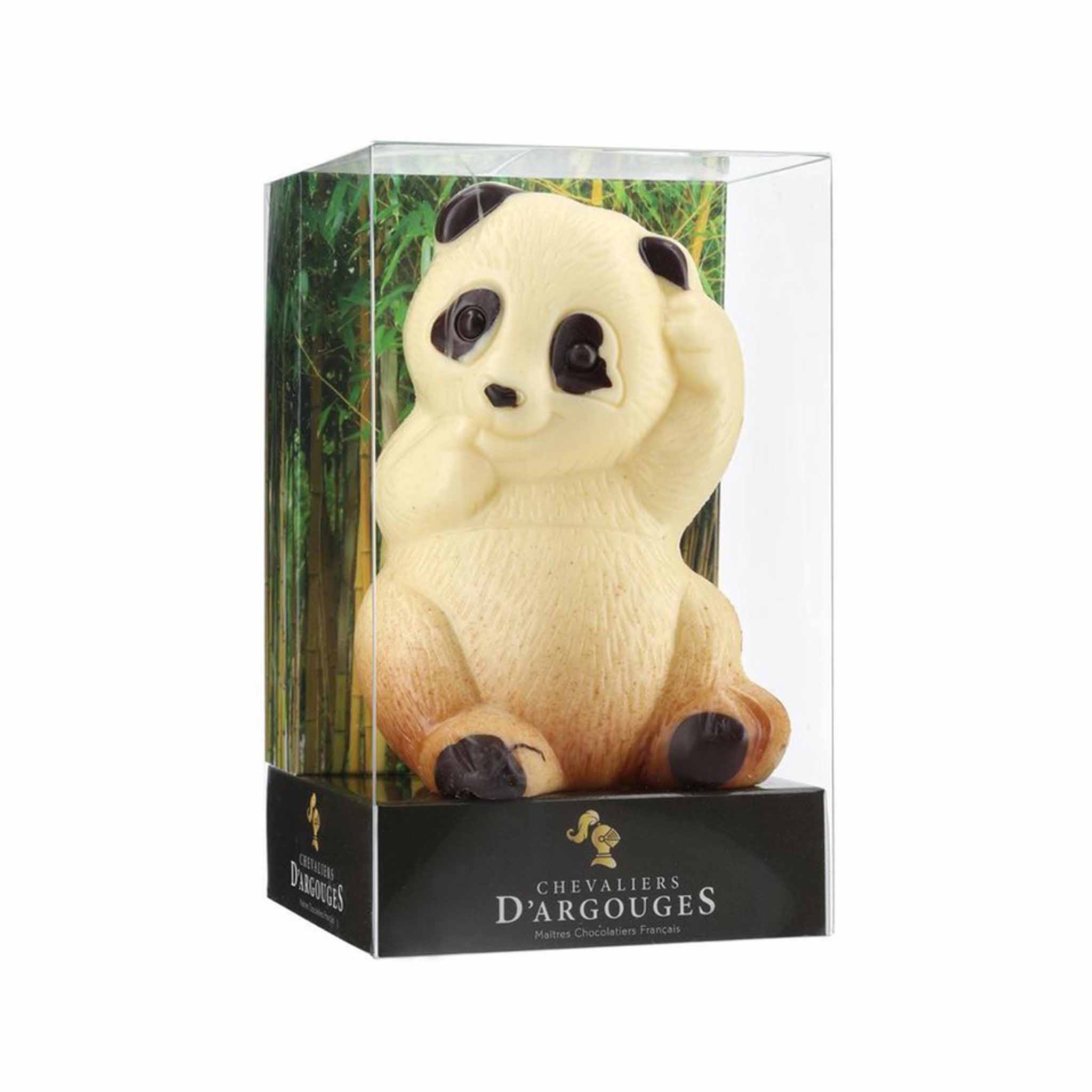 CHEVALIER D'ARGOUGES PANDA SHAPED WHITE CHOCOLATE 90g – monsieur marcel ...