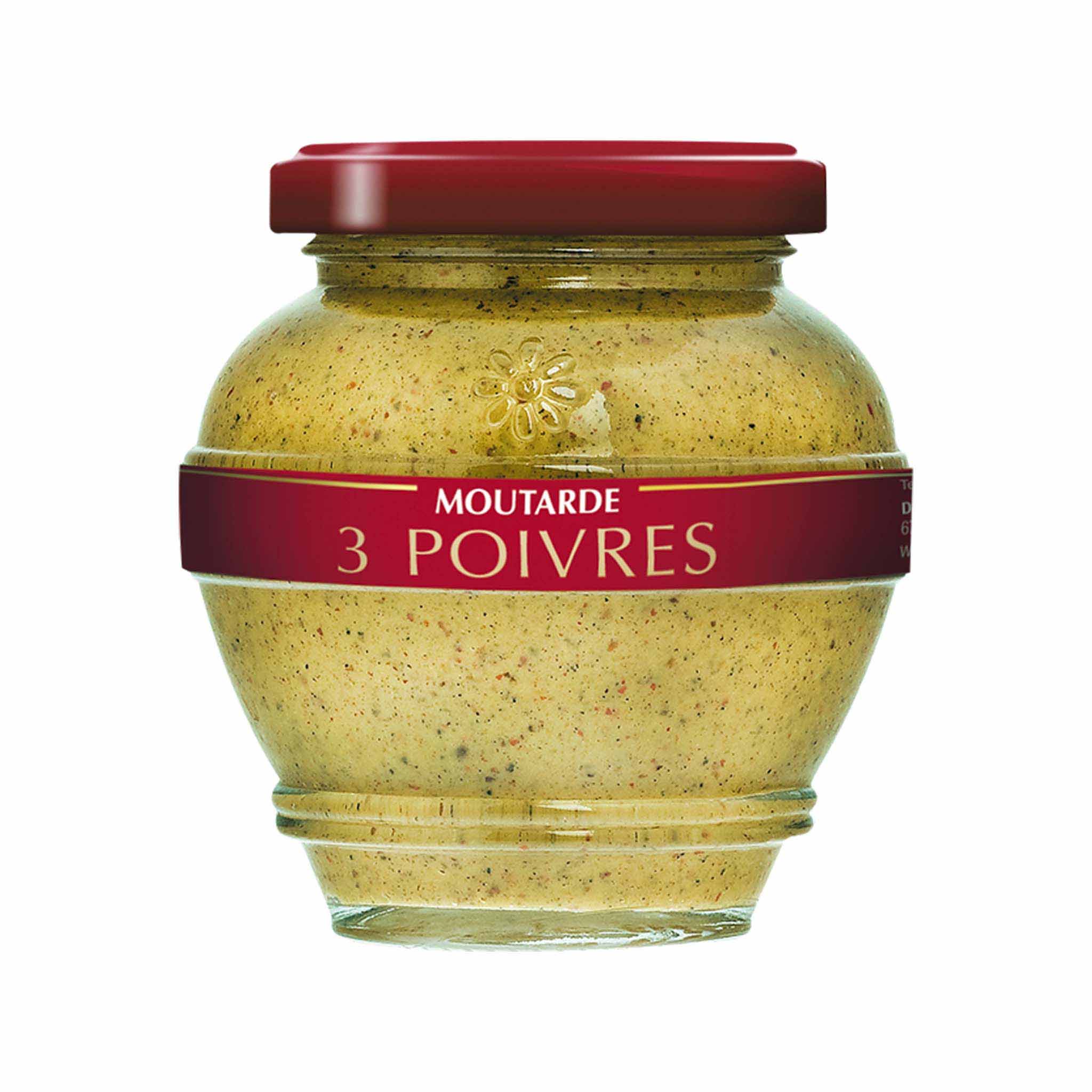 DOMAINE DES TERRES ROUGES THREE PEPPER MUSTARD 200g – monsieur marcel ...