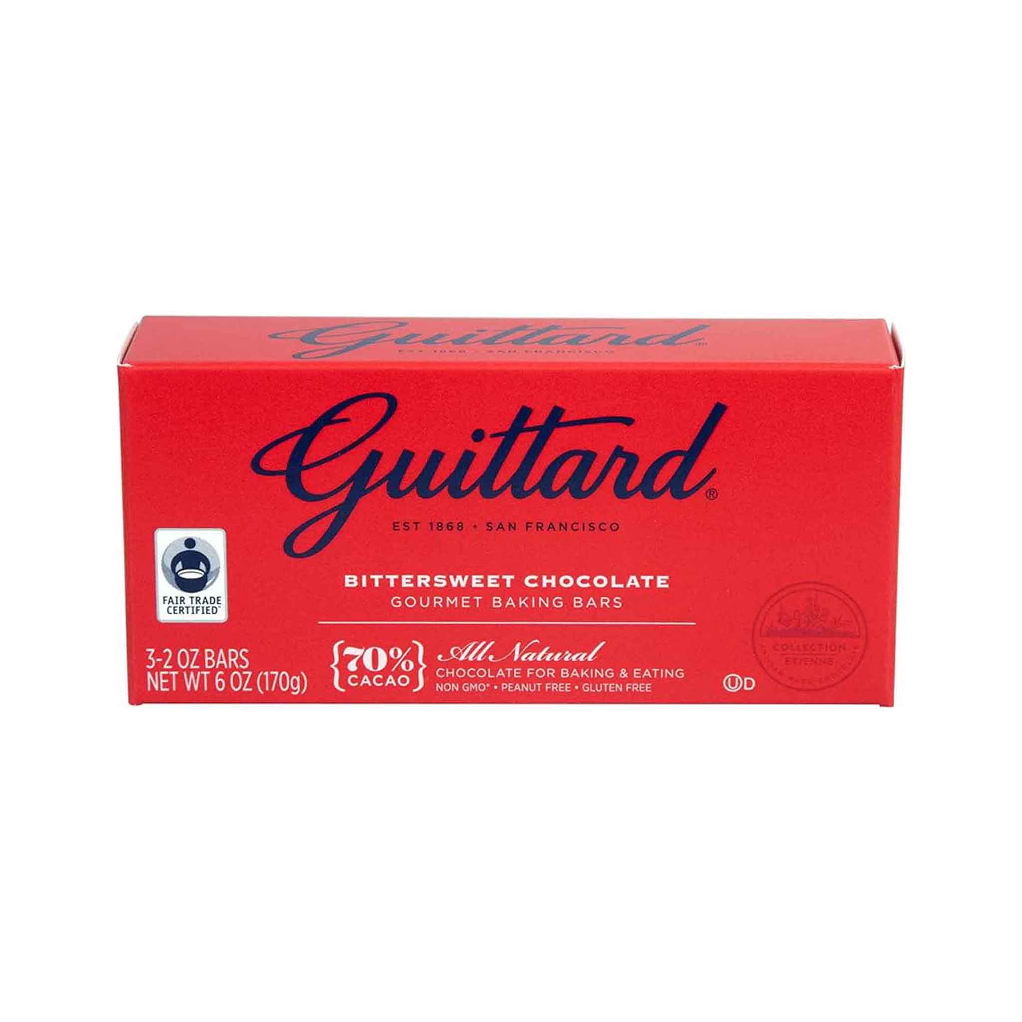 GUITTARD BITTERSWEET 70% CHOCOLATE BAKING BARS 6oz – monsieur marcel ...
