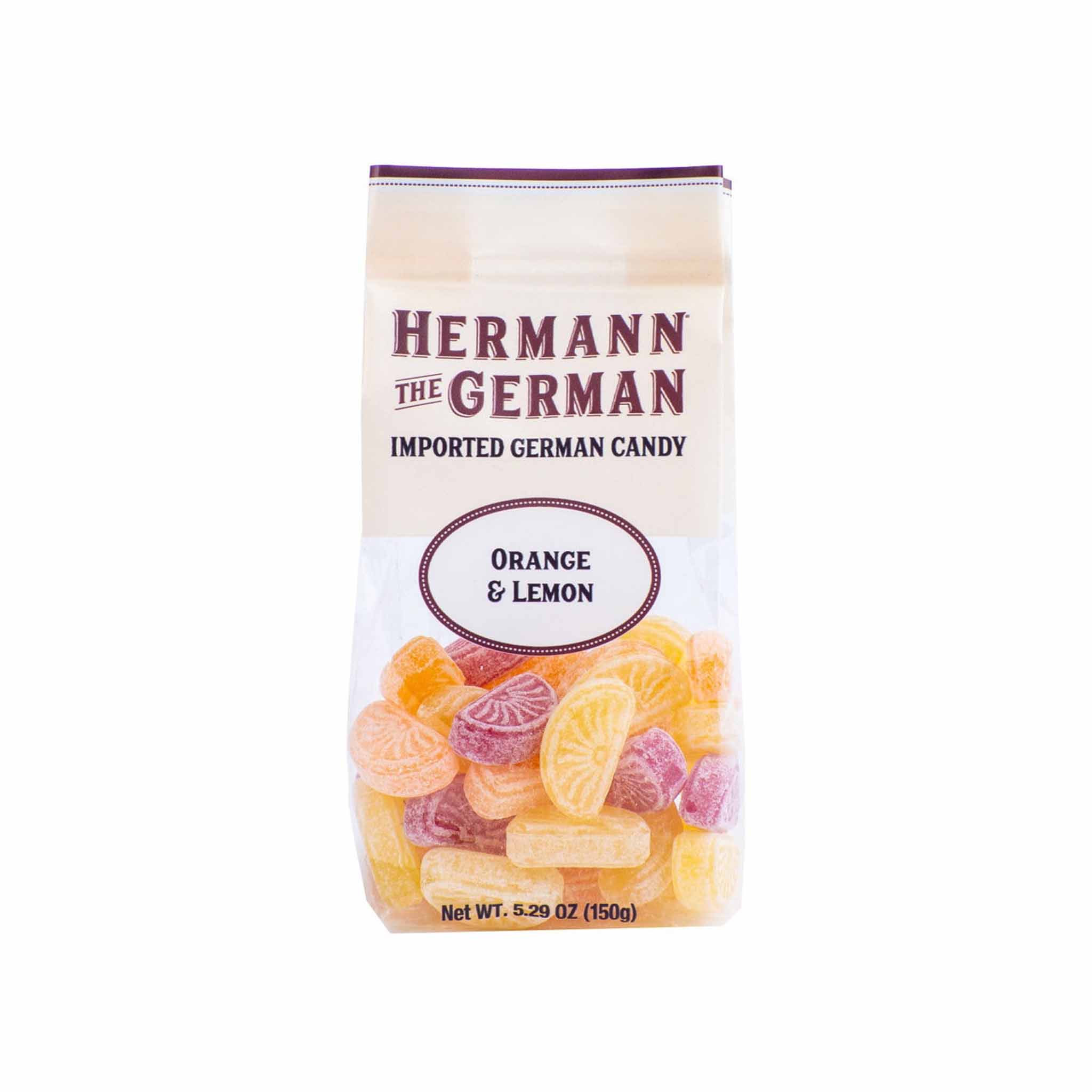 HERMANN THE GERMAN ORANGE & LEMON CANDY 150G – monsieur marcel gourmet ...