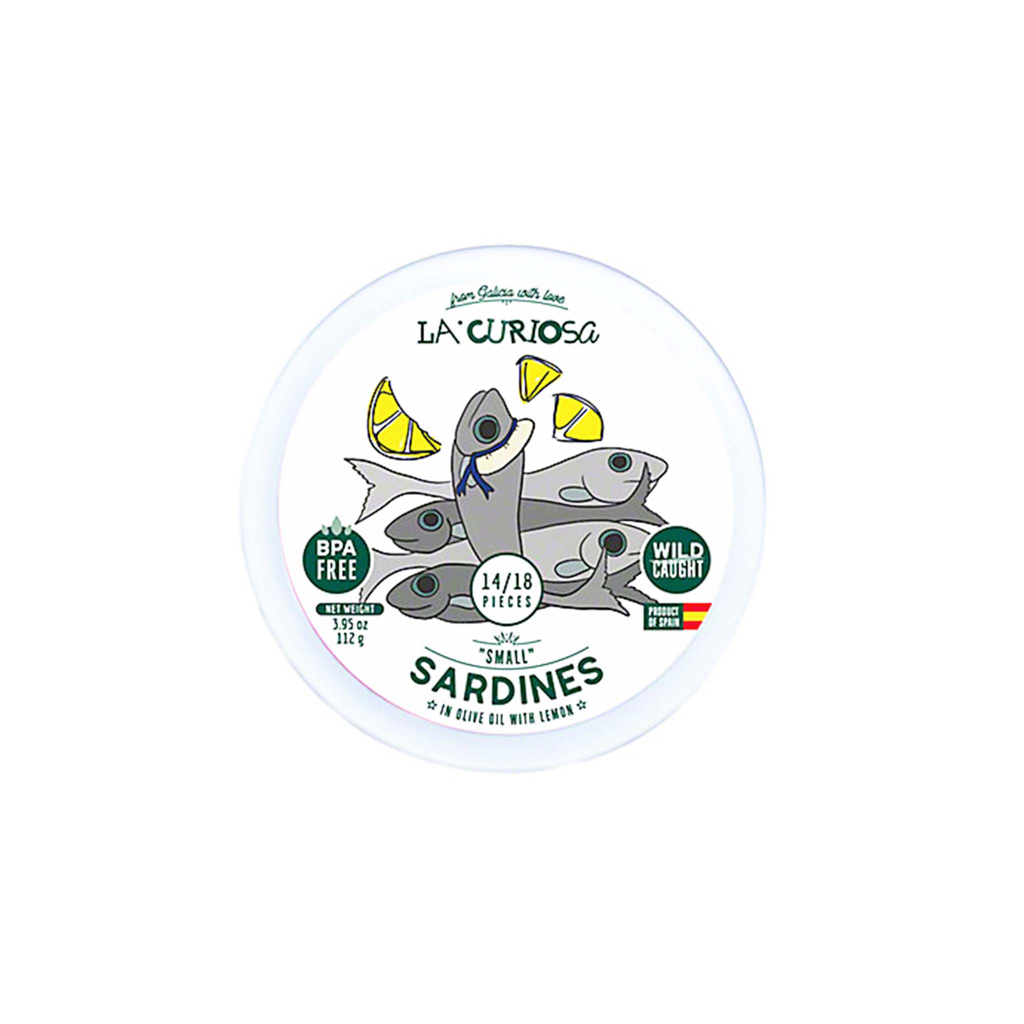 LA CURIOSA LEMON SARDINES IN OLIVE OIL WITH LEMON 112g – monsieur ...