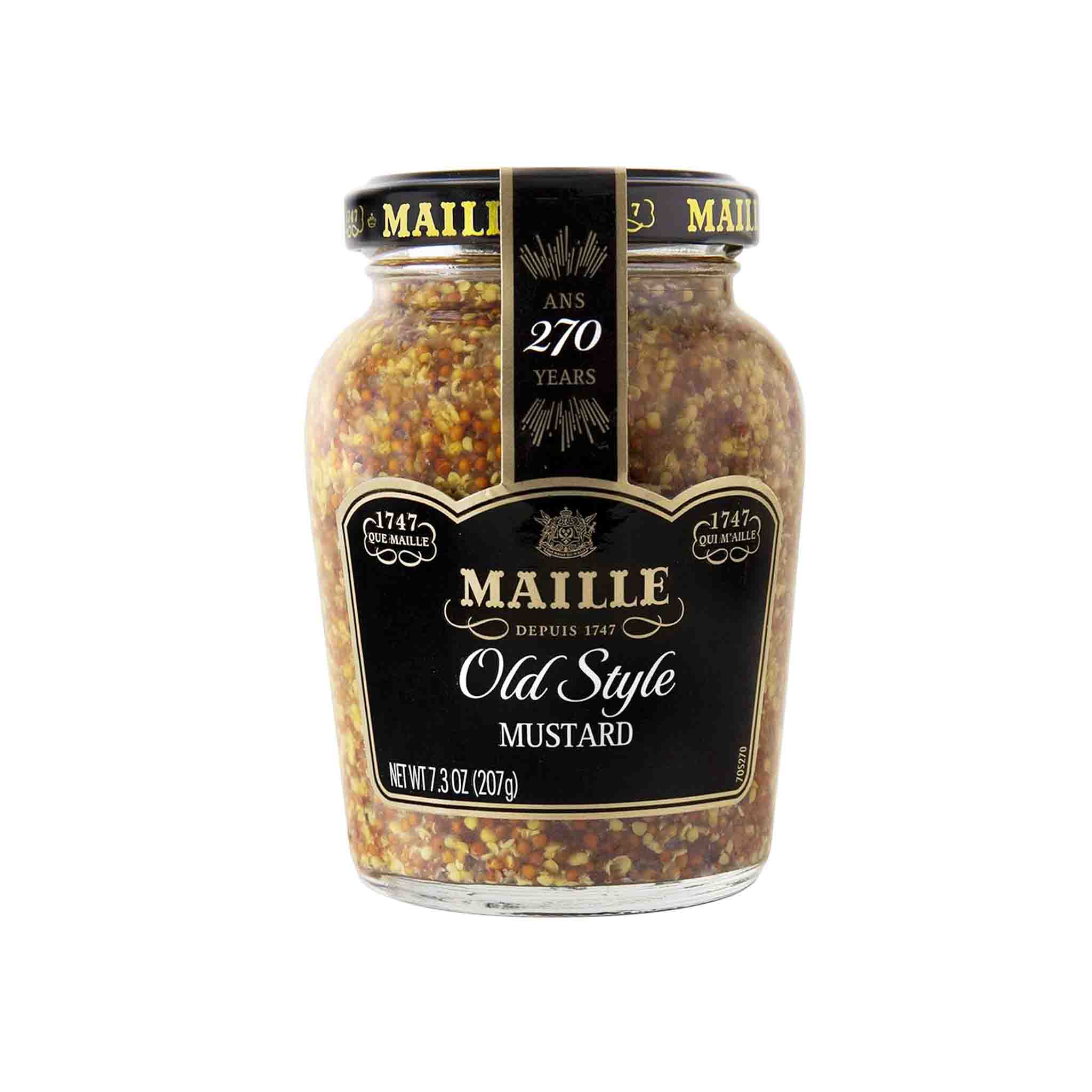 MAILLE WHOLE GRAIN OLD STYLE DIJON MUSTARD 7.3oz – monsieur marcel ...