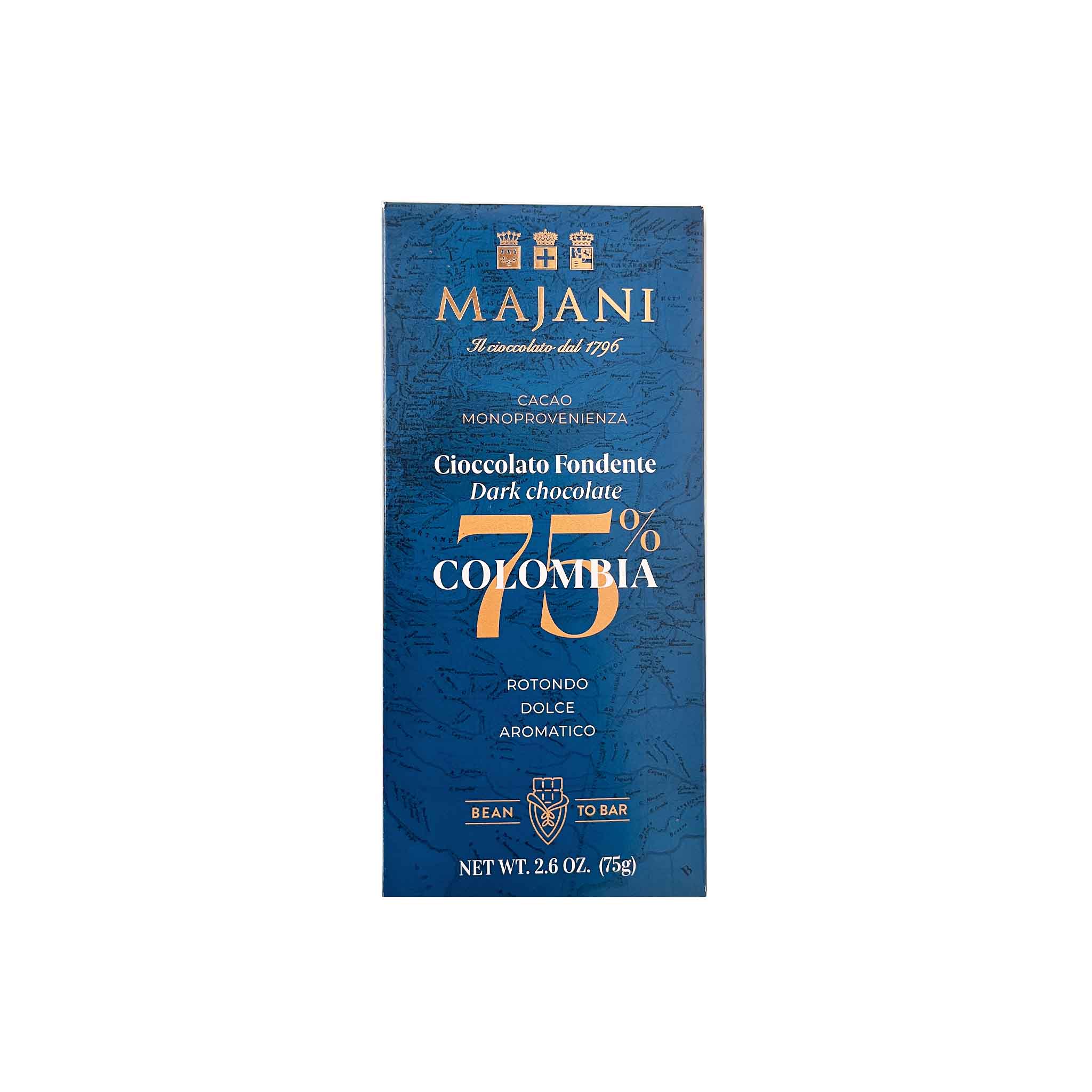 MAJANI COLOMBIA 75% DARK CHOCOLATE 75g – monsieur marcel gourmet market