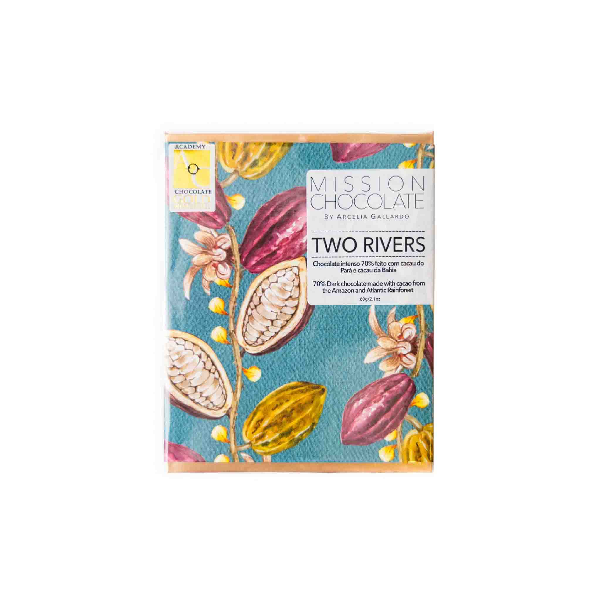 MISSION CHOCOLATE TWO RIVERS 70% DARK CHOCOLATE 60g – monsieur marcel ...