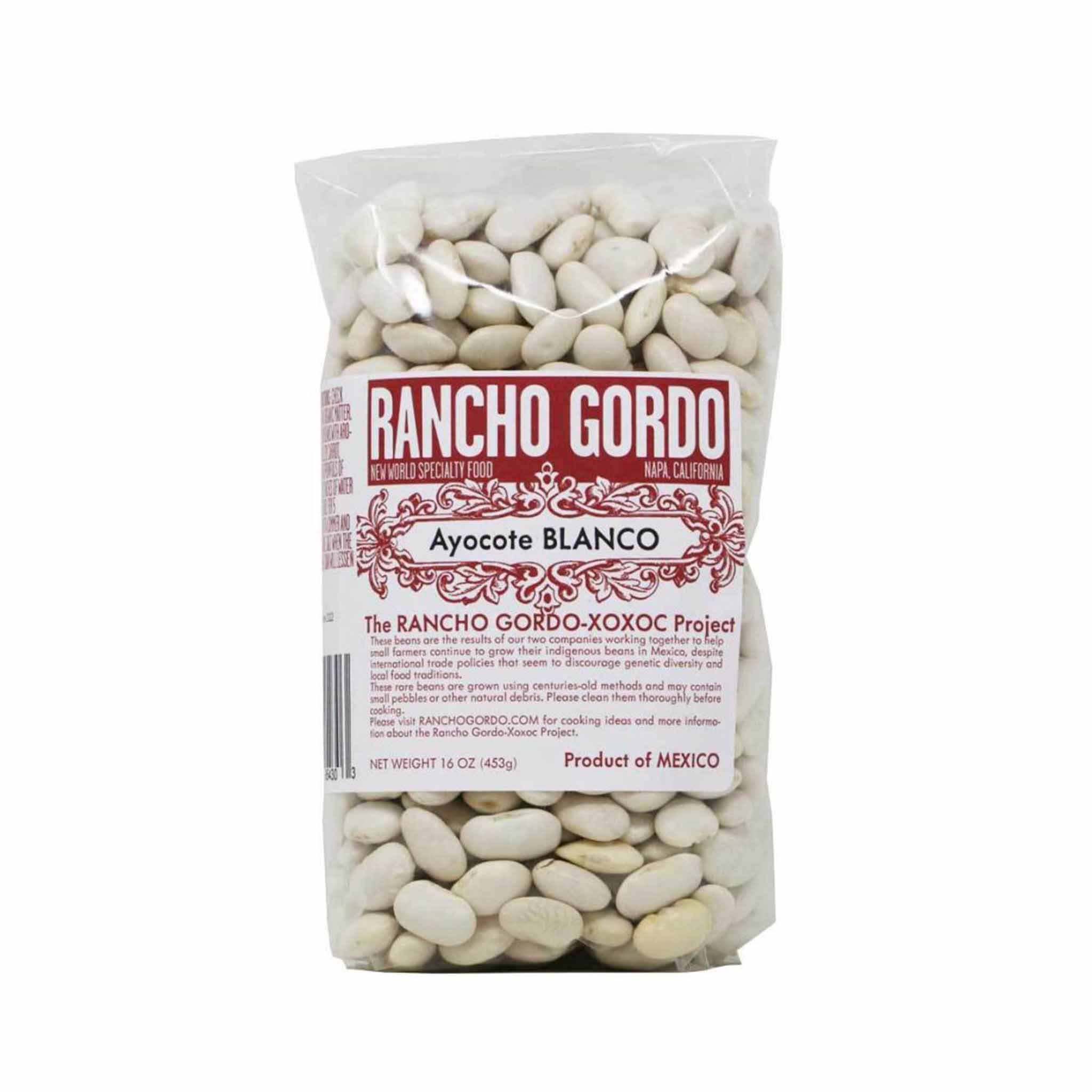 RANCHO GORDO AYOCOTE BLANCO BEANS 16oz – monsieur marcel gourmet market