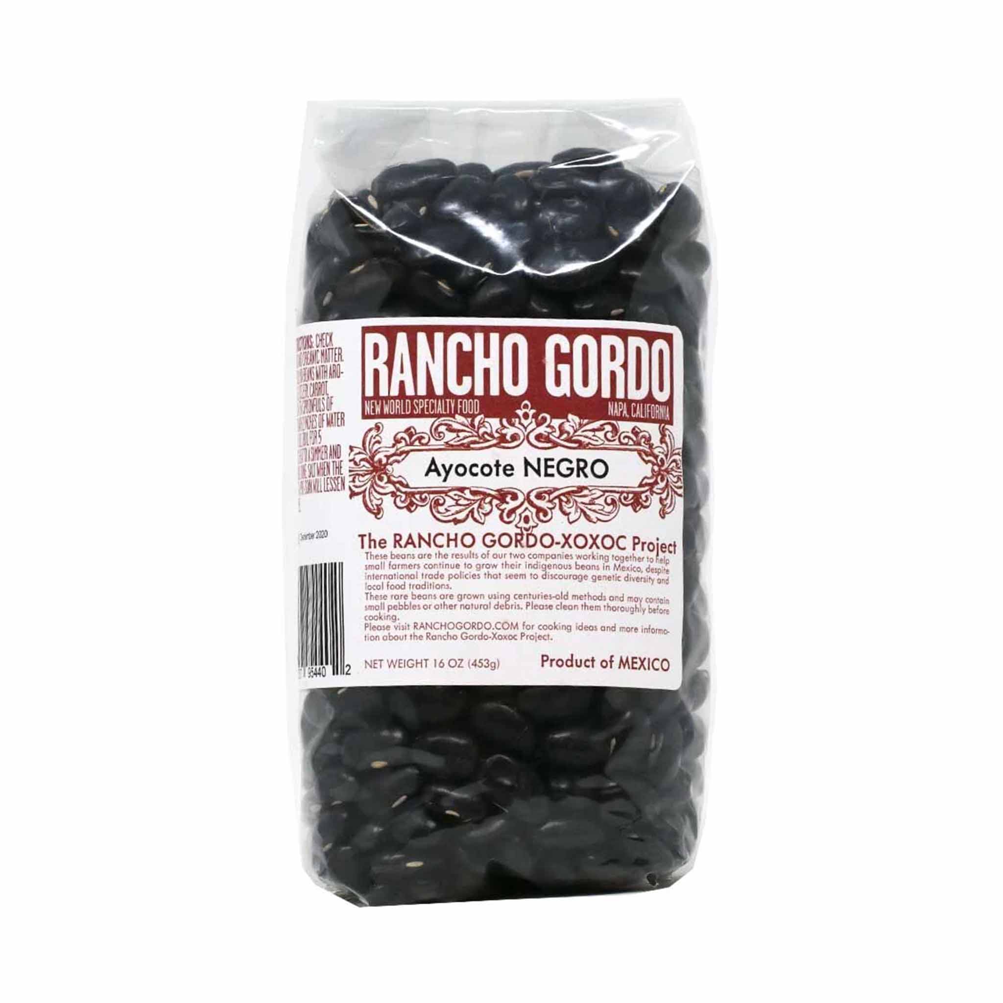 RANCHO GORDO AYOCOTE NEGRO BEANS 16oz – monsieur marcel gourmet market