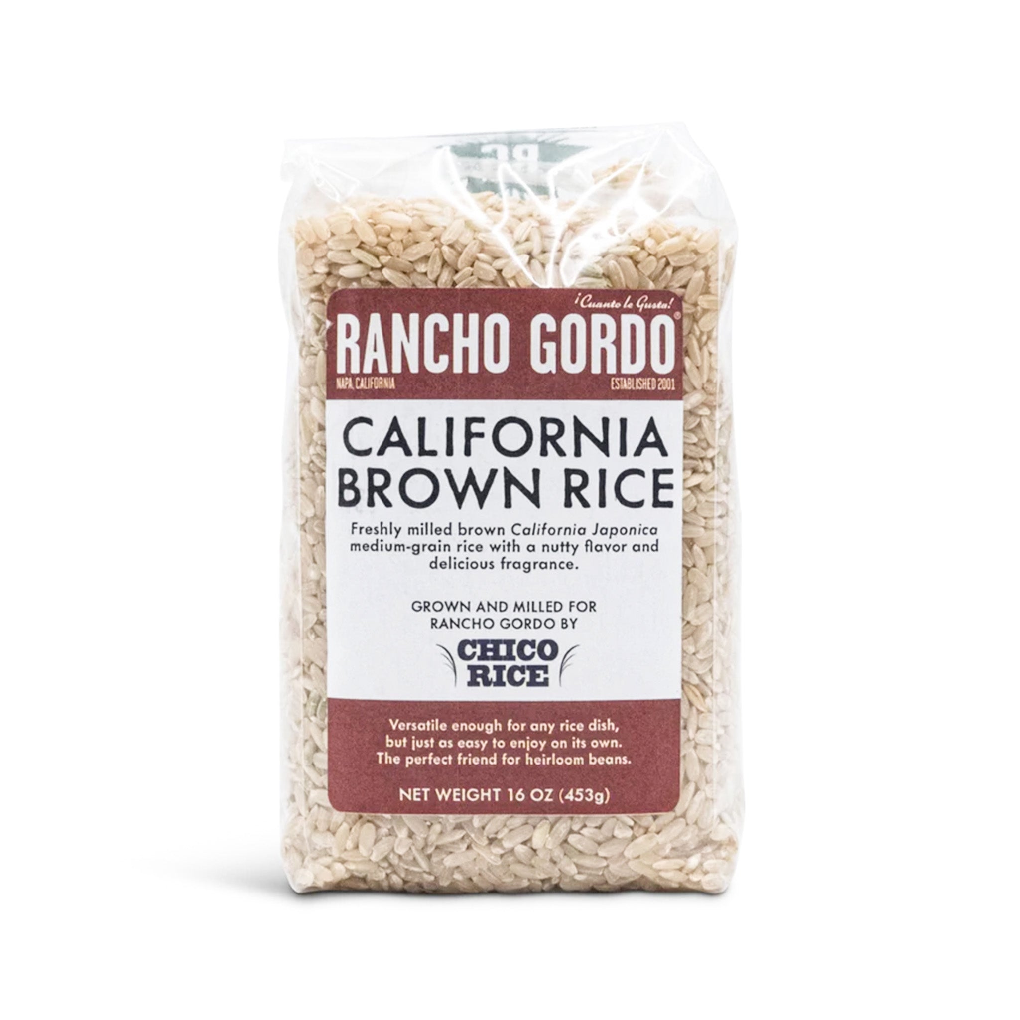 RANCHO GORDO CALIFORNIA BROWN RICE 1 lb – monsieur marcel gourmet market