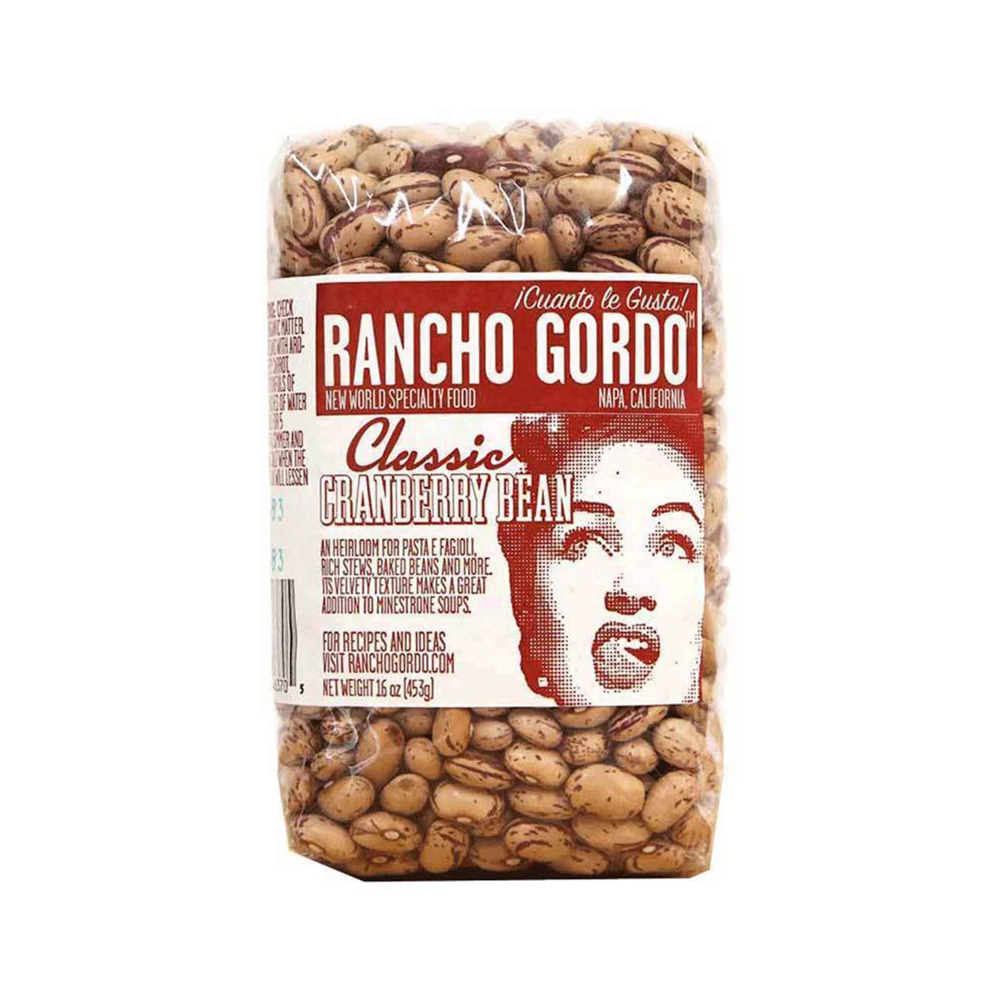 RANCHO GORDO CRANBERRY BEANS 16oz – monsieur marcel gourmet market