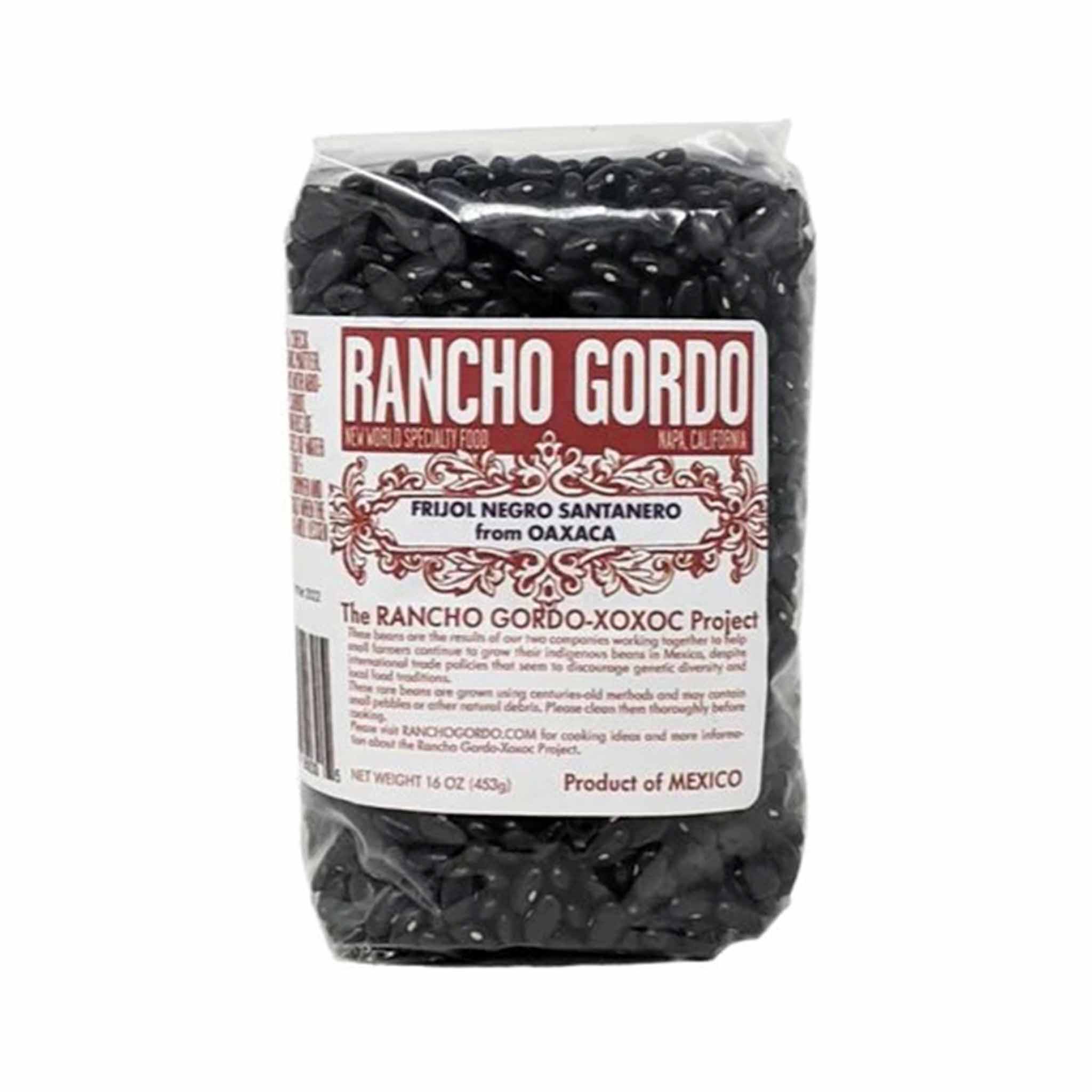 RANCHO GORDO SANTANERO NEGRO BEANS 16oz – monsieur marcel gourmet market