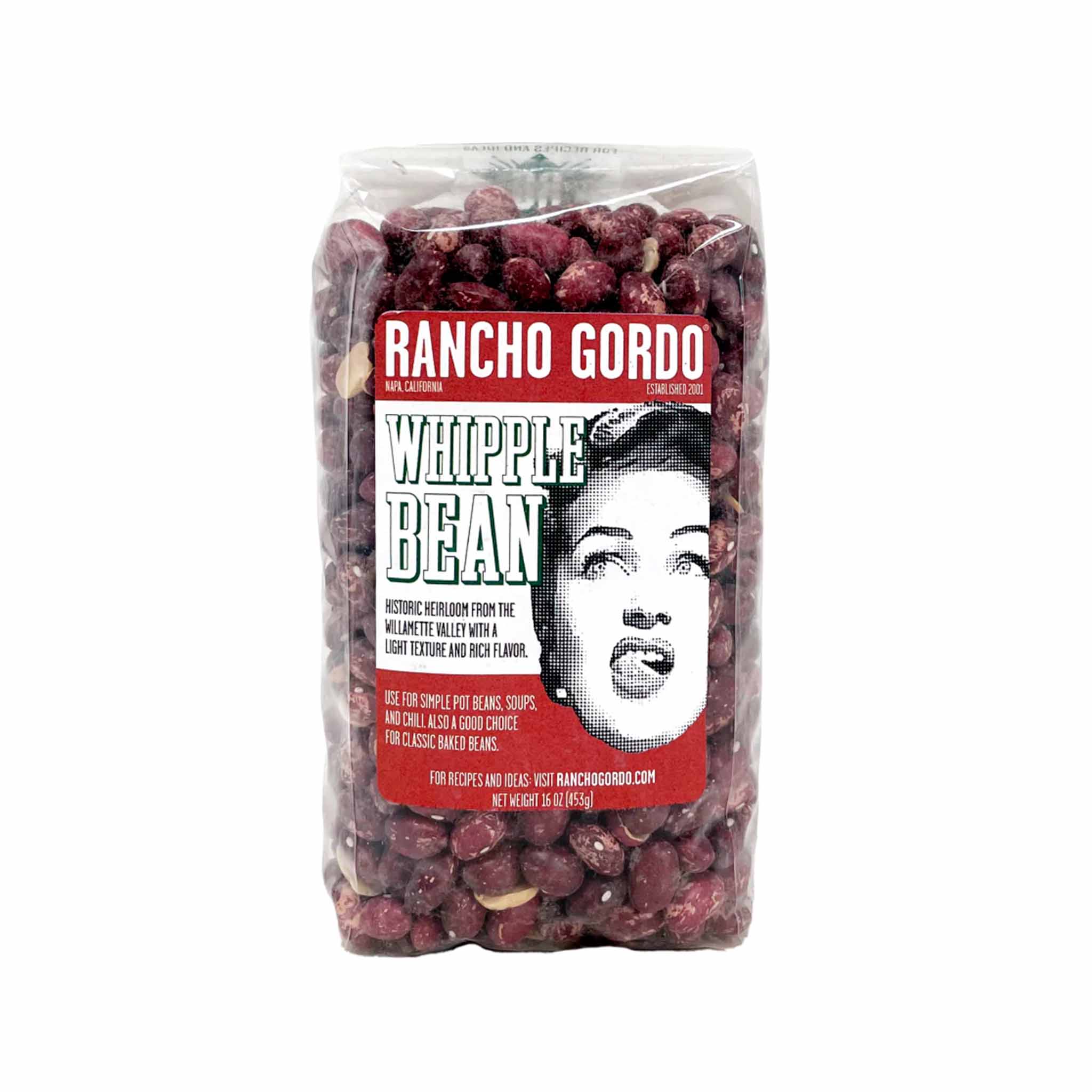RANCHO GORDO WHIPPLE BEANS 16oz – monsieur marcel gourmet market