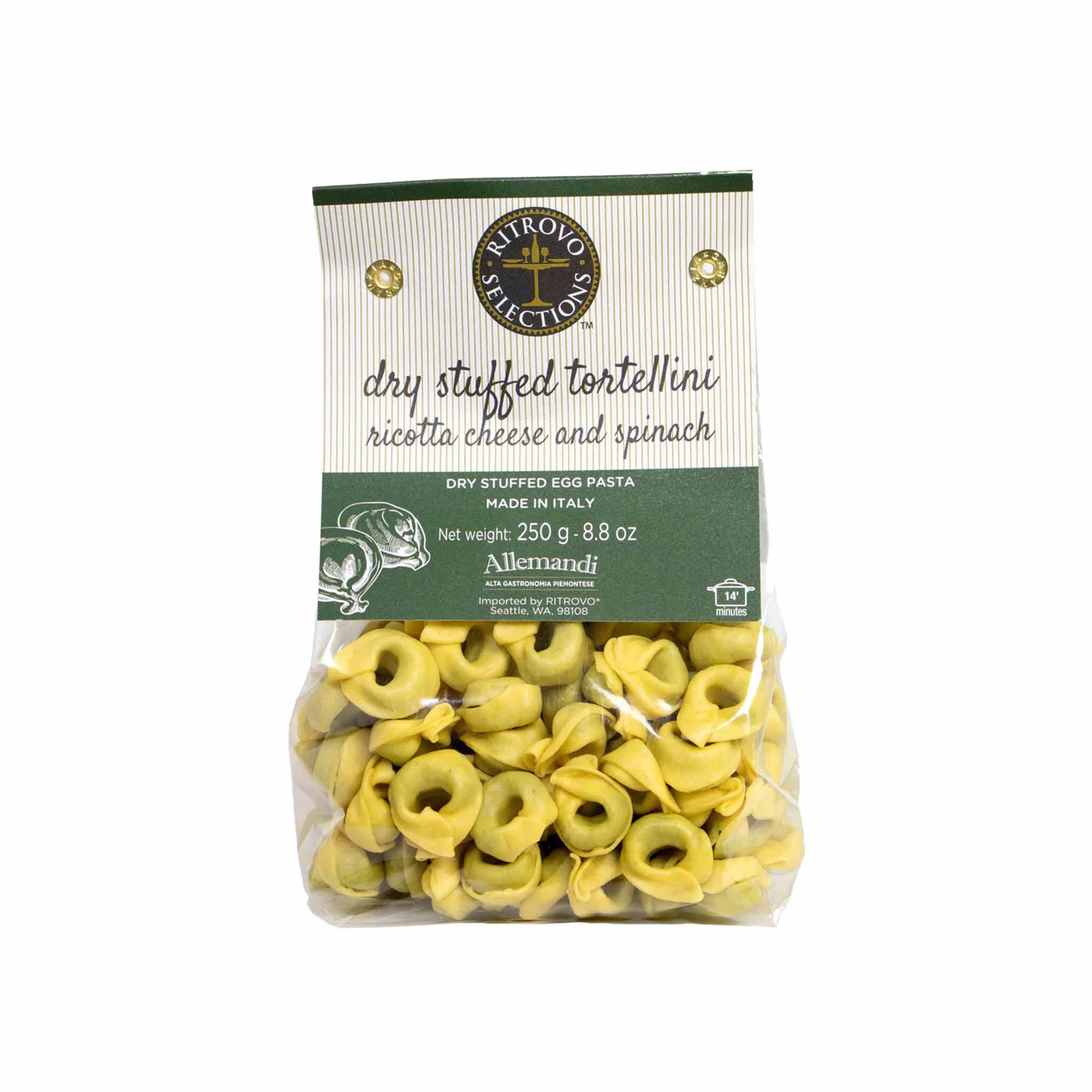 RITROVO DRY STUFFED TORTELLINI SPINACH RICOTTA 250g – monsieur marcel ...