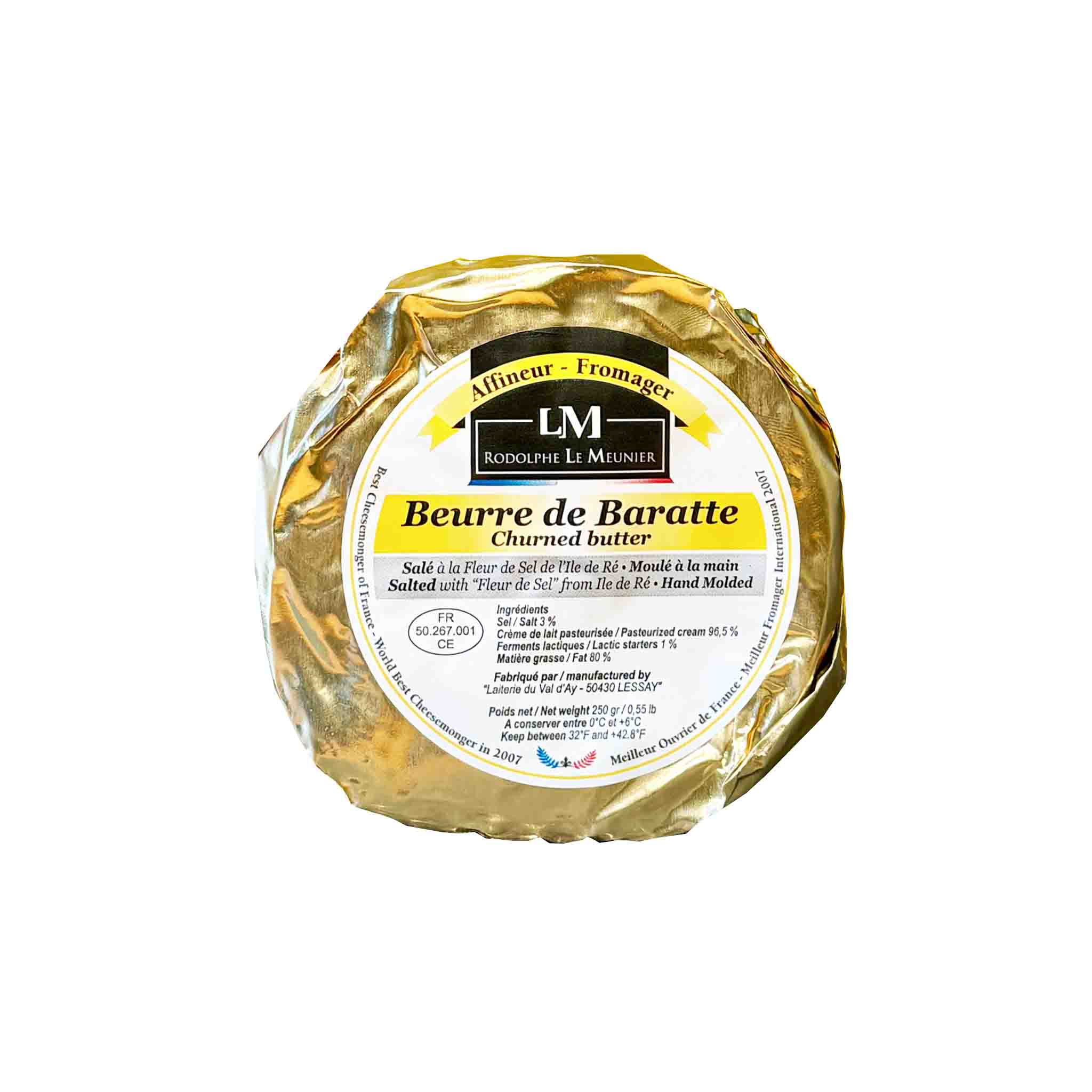 RODOLPHE LE MEUNIER CHURNED DEMI SALTED BUTTER 250g – monsieur marcel ...