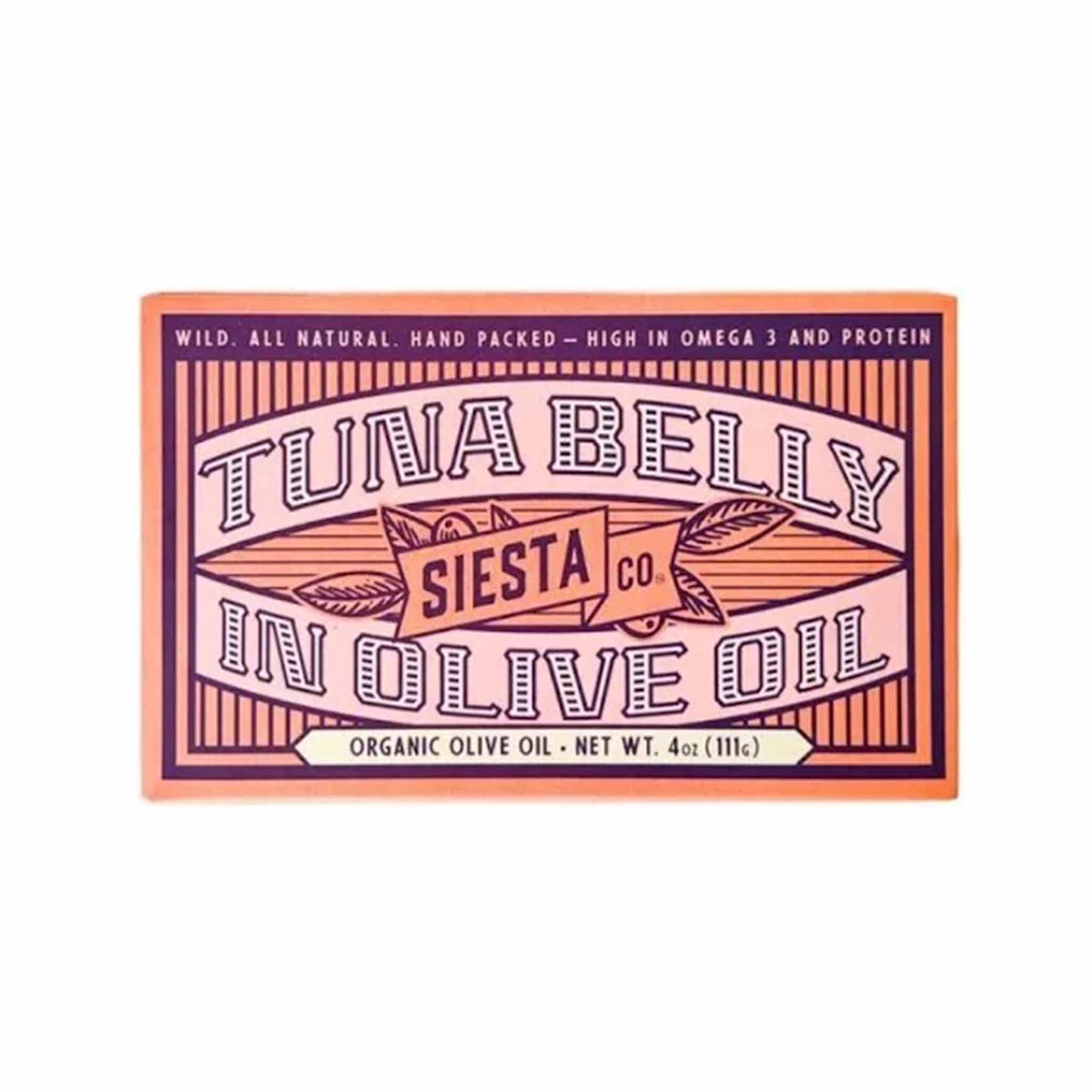 SIESTA CO TUNA BELLY IN EXTRA VIRGIN OLIVE OIL 4oz – monsieur marcel ...