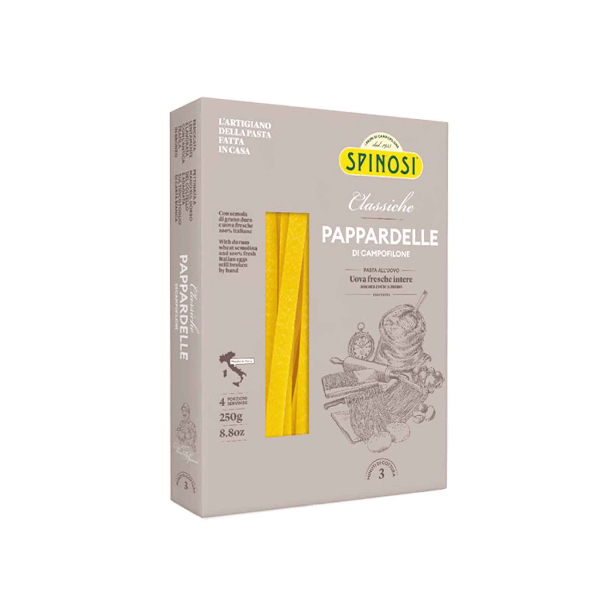 SPINOSI EGG PAPPARDELLE PASTA 250g – monsieur marcel gourmet market