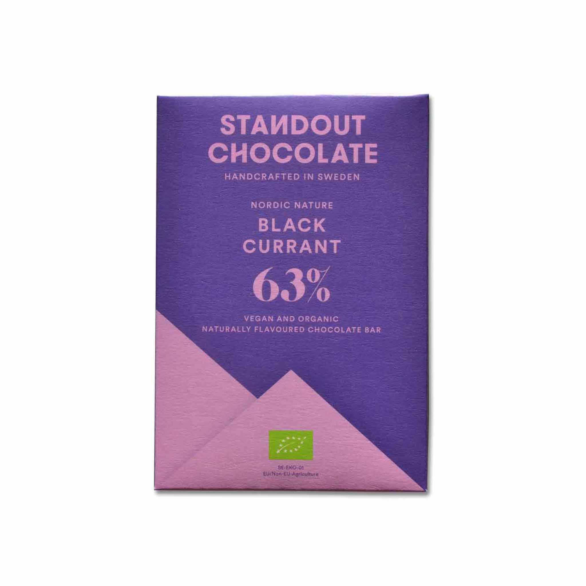 STANDOUT CHOCOLATE NORDIC BLACK CURRANT 63% DARK CHOCOLATE 50g ...